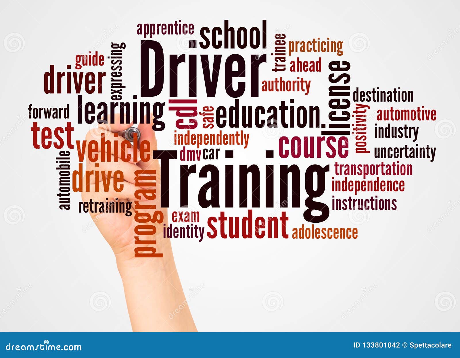 Bus Driver Word With Pictogram Cartoon Vector | CartoonDealer.com ...