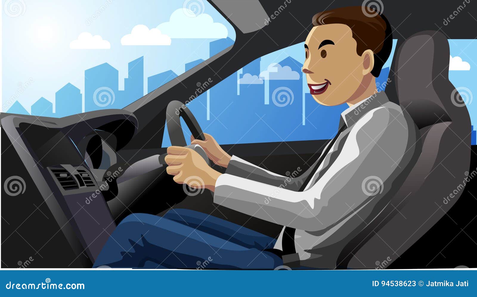 Driver stock vector. Illustration of vehicle, vector - 94538623