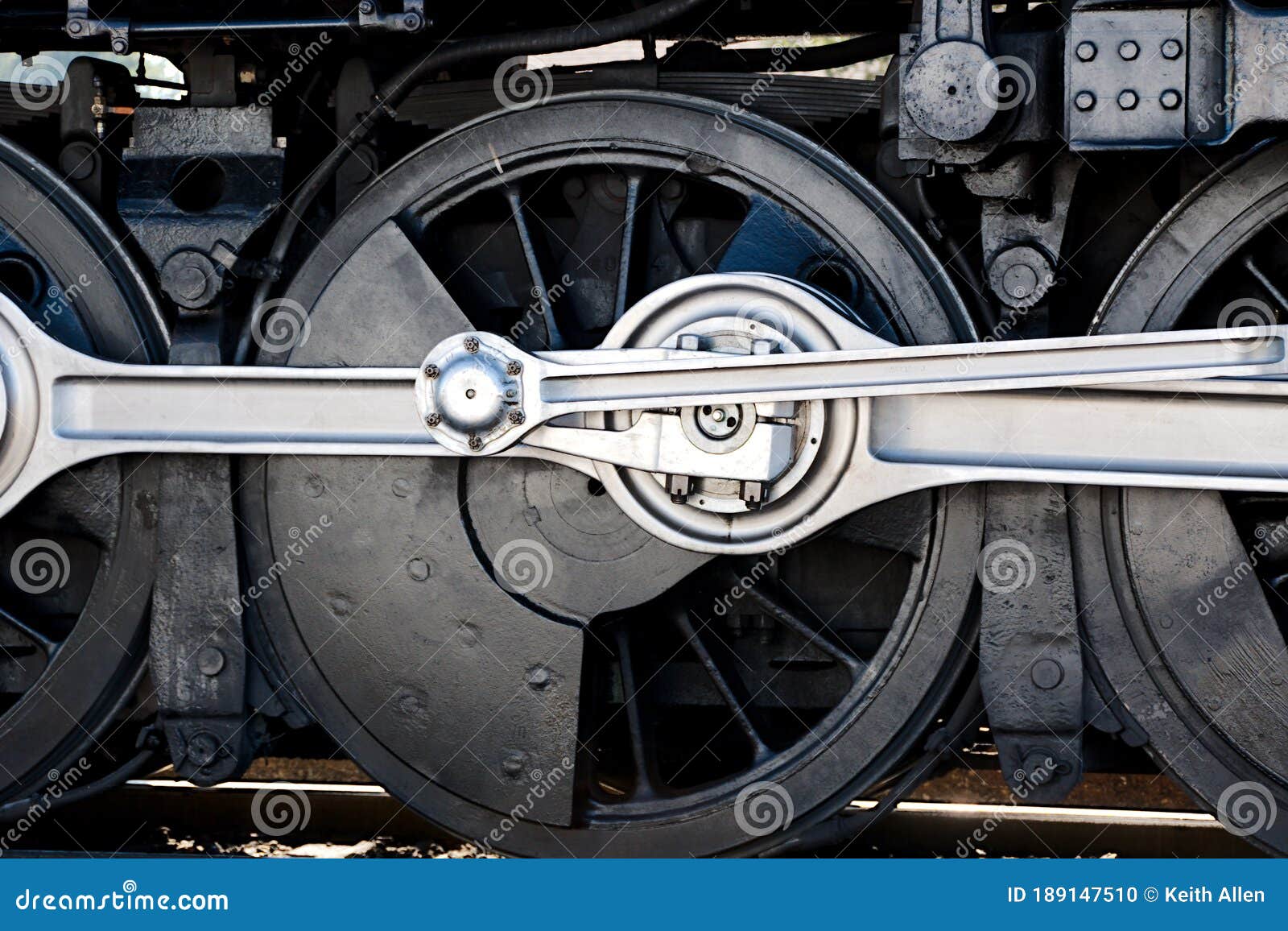 Closeup of the Driver Wheels on Steam Railway Locomotive Stock Photo ...
