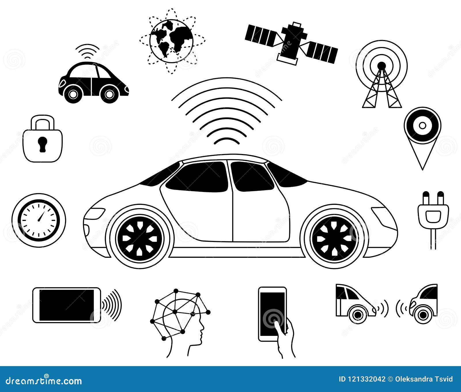 Driverless Robotic Car Graphic Symbol, Self-driving Auto Stock Vector ... Driverless Robotic Car Graphic Symbol, Self-driving Auto Stock Vector ...
