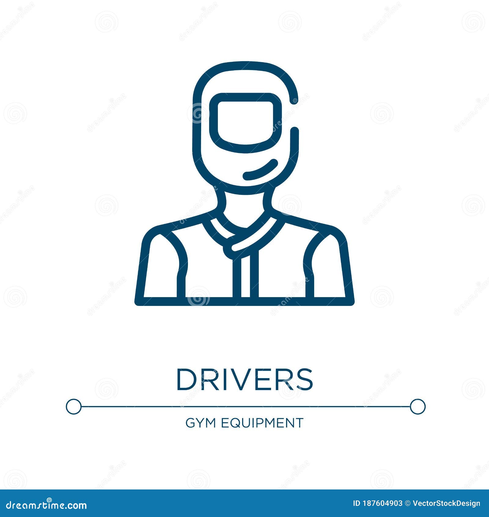 Drivers Icon. Linear Vector Illustration from Racing Collection ...