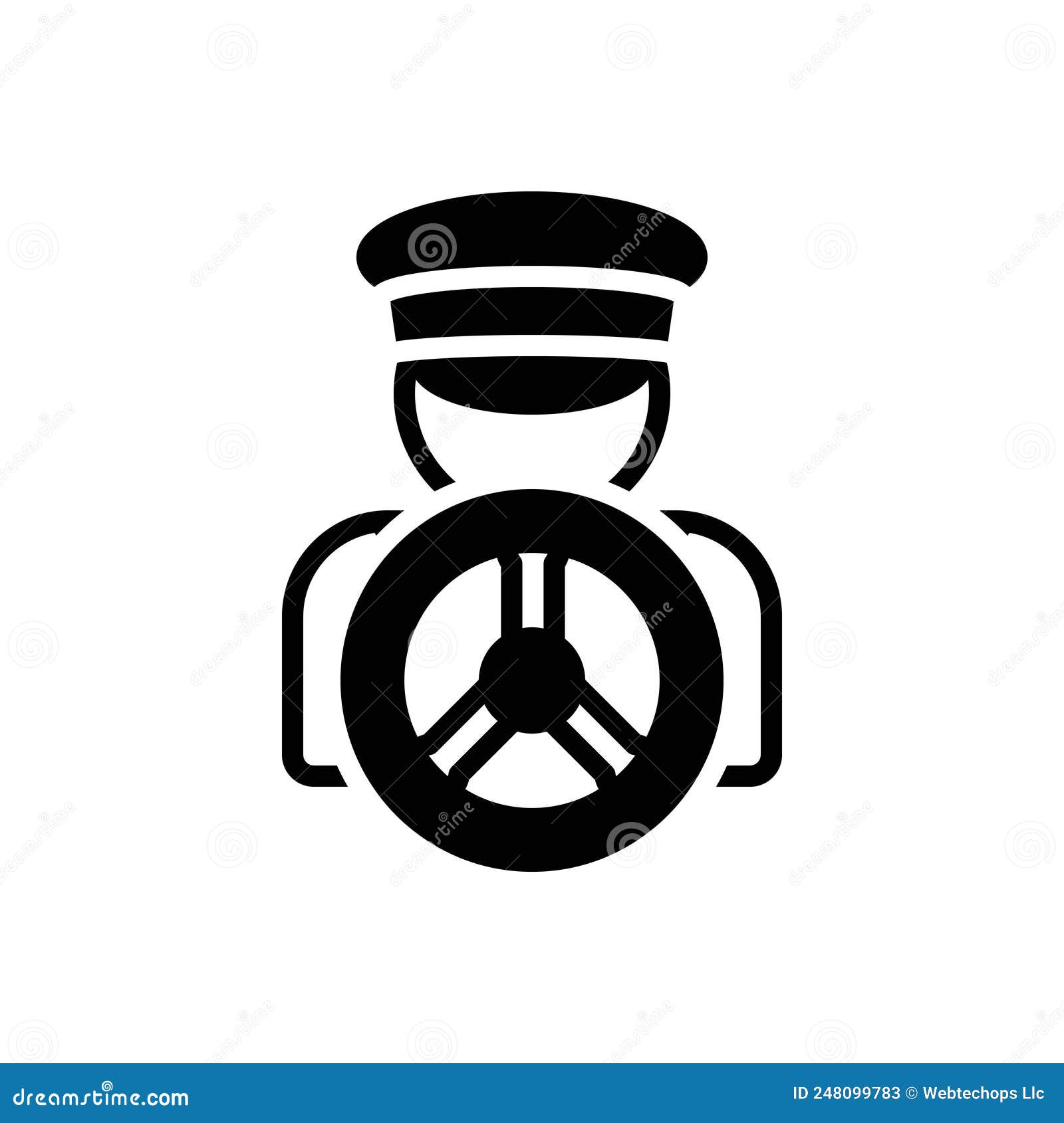 Black Solid Icon for Drivers, Operator and Motorist Stock Vector ...