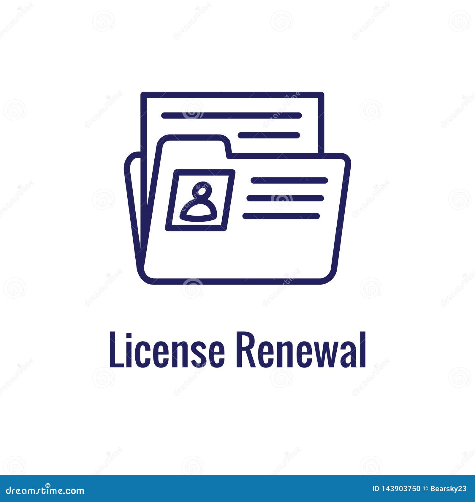 License Icon. Trendy Modern Flat Linear Vector License Icon On W ...