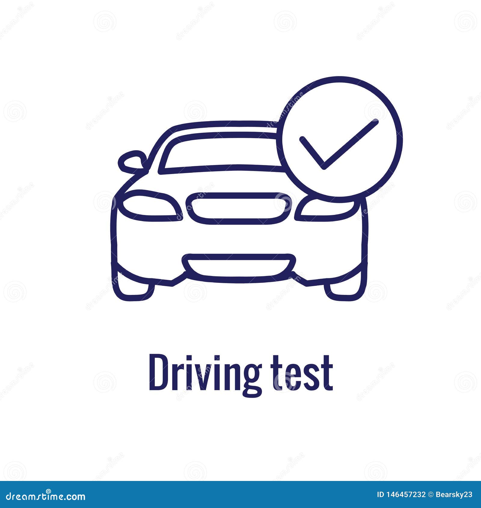 Drivers Test and License Icon Set and - Web Header Banner Stock Vector ...