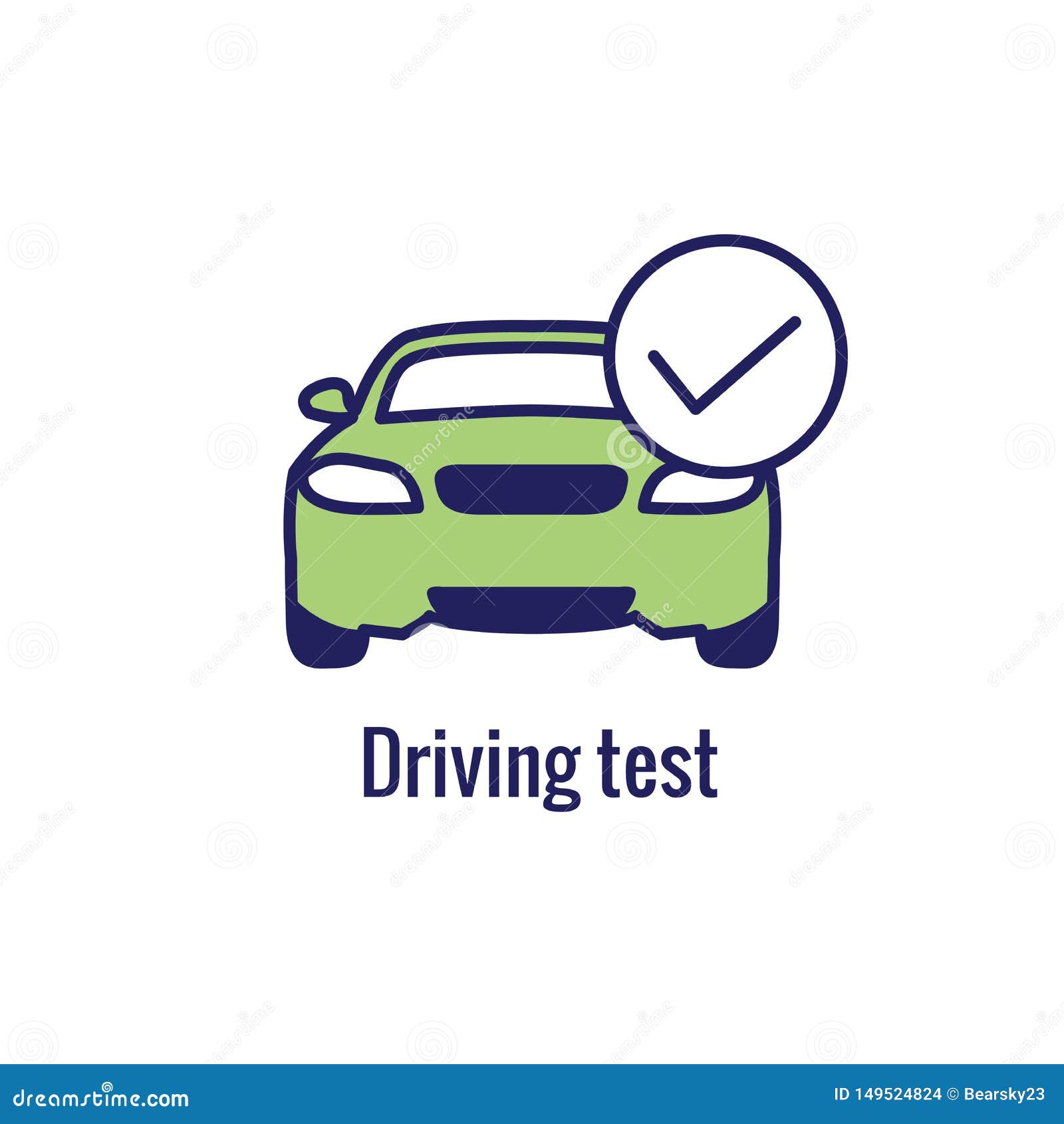 Drivers Test And License Icon Set And - Web Header Banner Cartoon ...