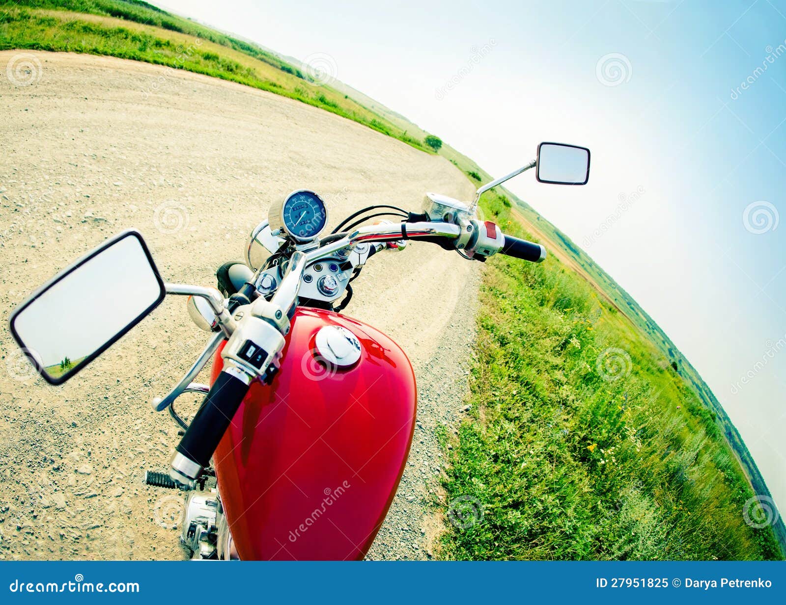 Drivers View of the Cockpit in a Modern Motorcycle Stock Image - Image ...