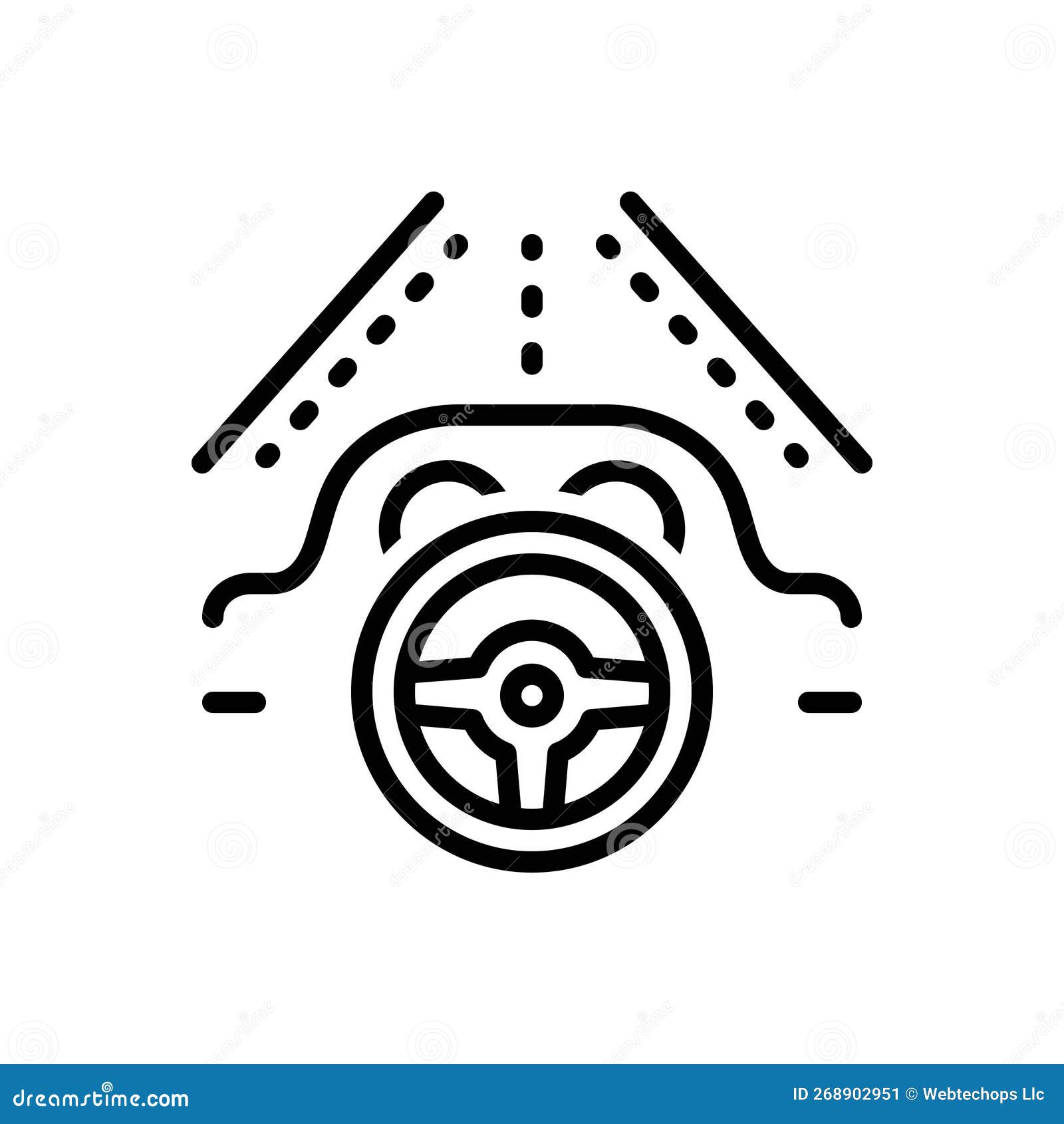 Black Line Icon for Drives, Driving and Vehicle Stock Vector ...