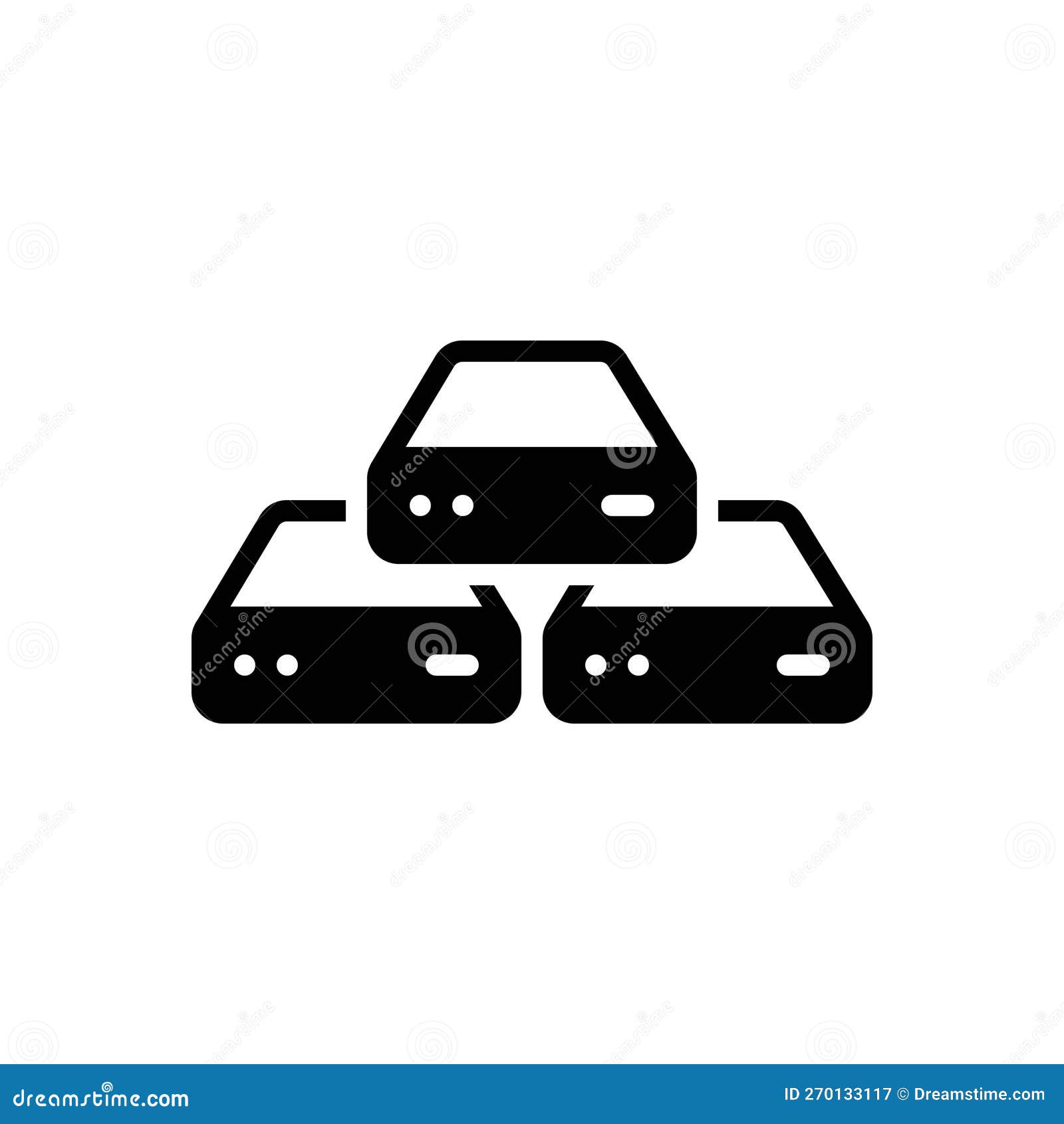 Black Solid Icon for Drives, Hard Disk and Power Stock Vector ...