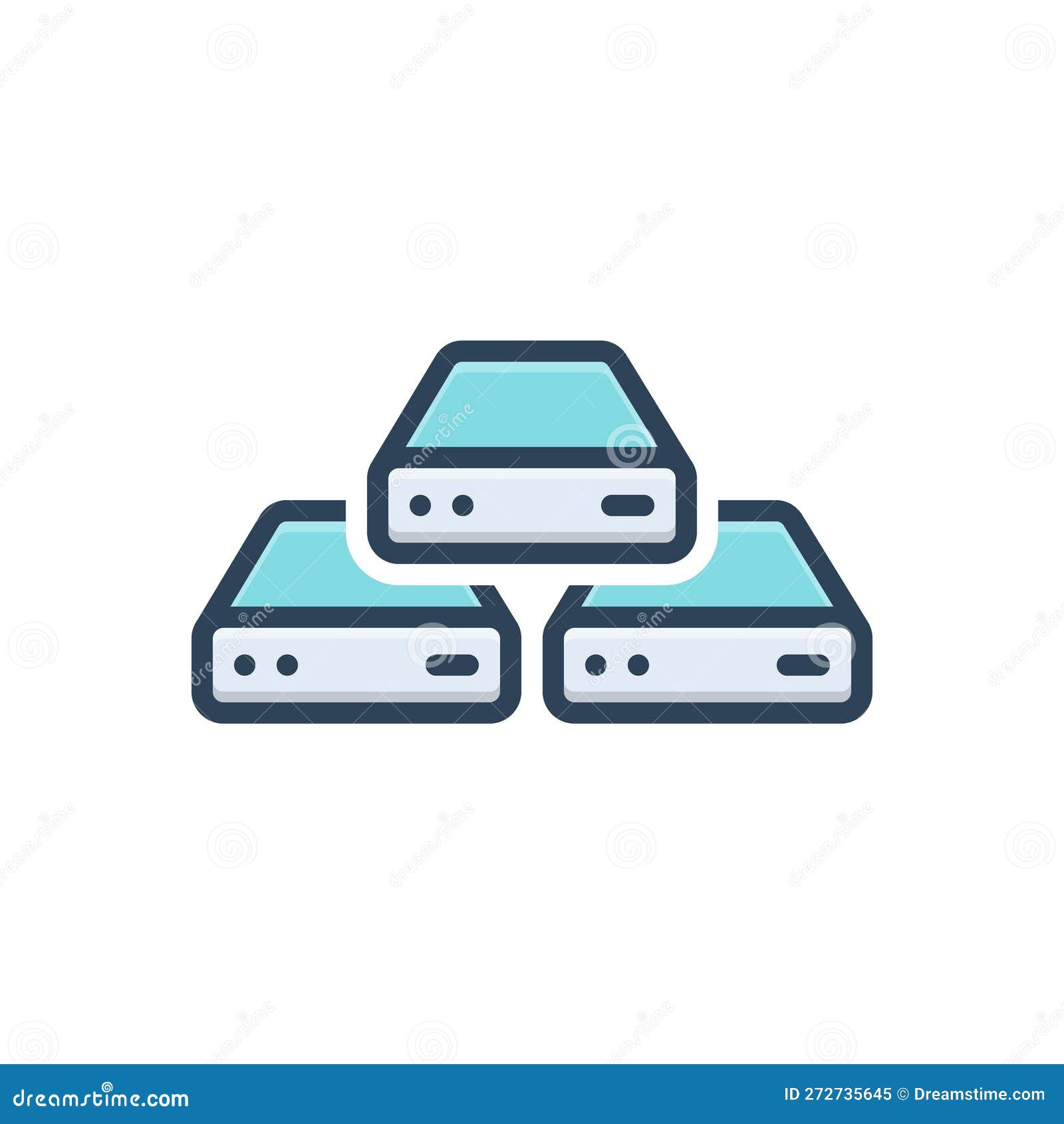 Color Illustration Icon for Drives, Hard Disk and Device Stock Vector ...