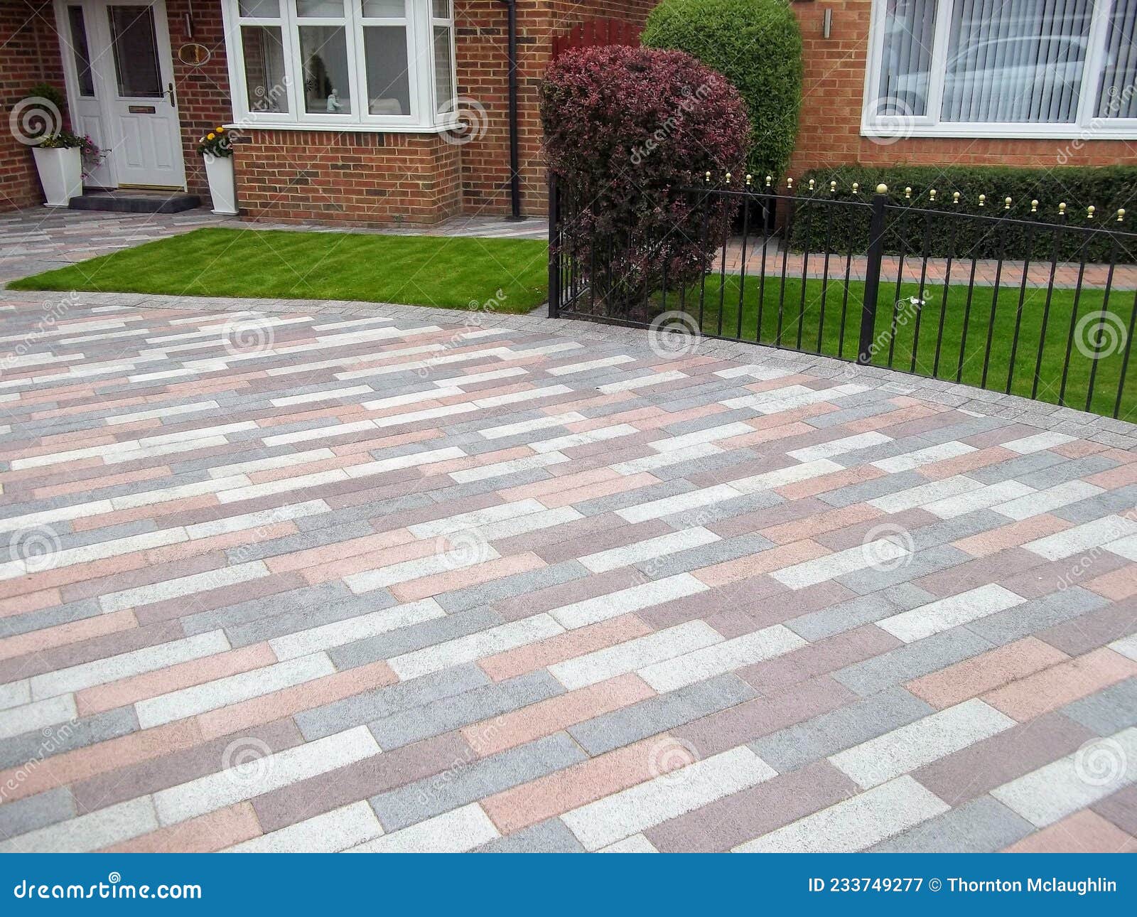 Paved driveway or patio stock image. Image of architectural - 233749277