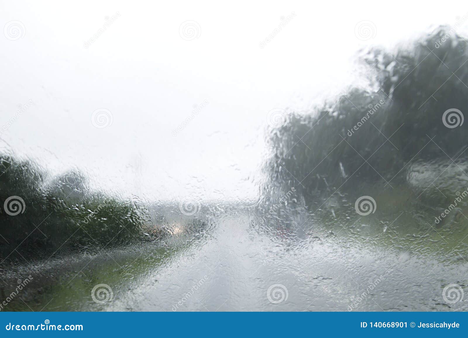 Driving with Bad Visibility Conditions Stock Image - Image of pourring ...
