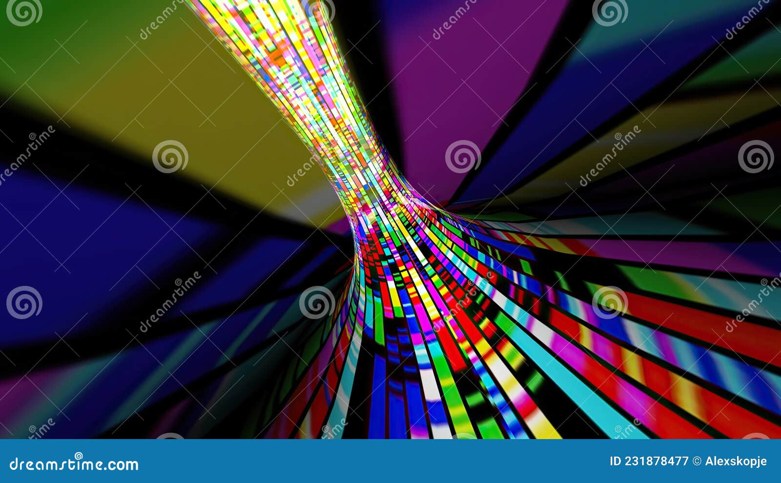 Driving through the Bit Stream Digital Pixel Tunnel Stock Illustration ...