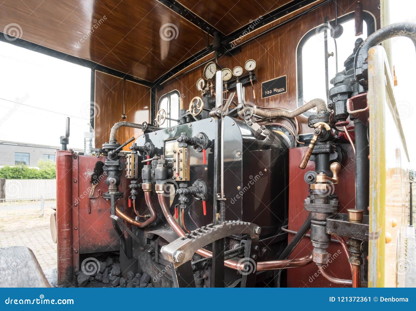 Driving Cabin of a Steam Train Stock Image - Image of industrial ...
