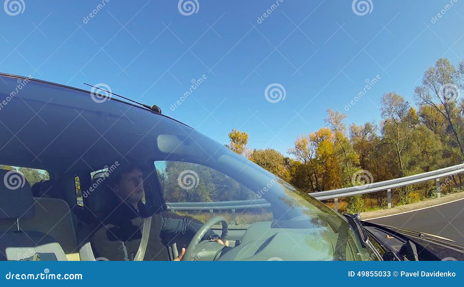 Driving a Car, Camera Aimed at the Driver. Stock Video - Video of ...