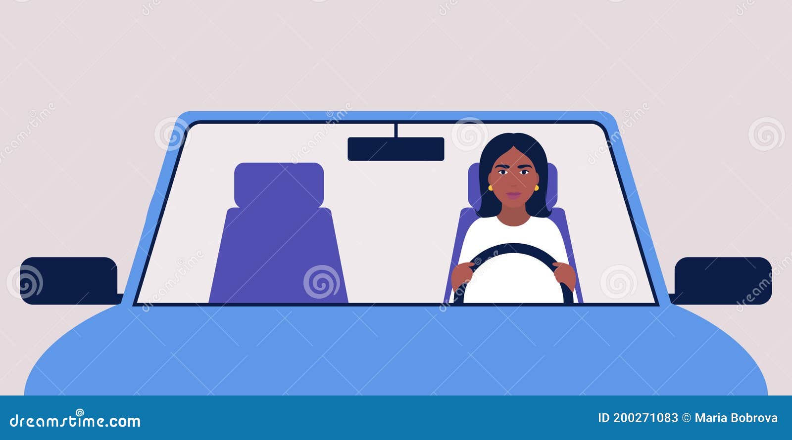 Driving a car stock vector. Illustration of visit, african - 200271083