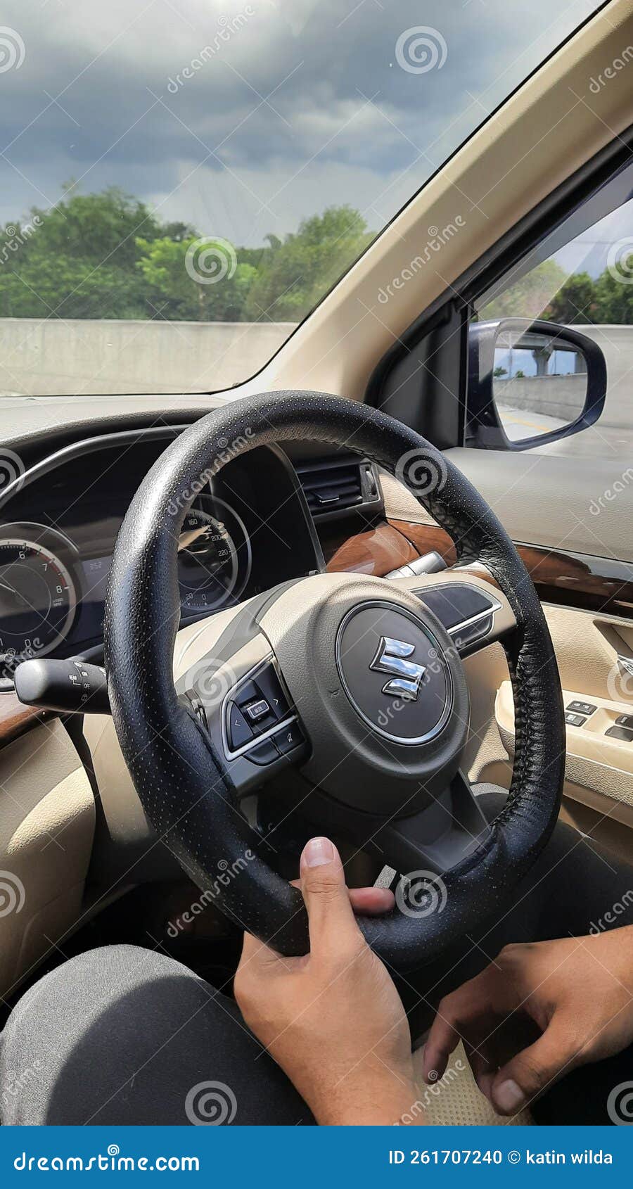 Driving car with one hand editorial image. Image of vehicle - 261707240