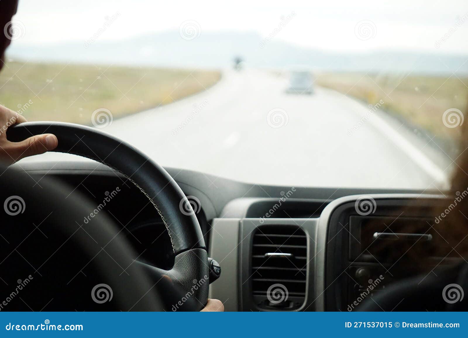 Driving a Car - Perspective of a Driver - Bokeh Effect Stock Image ...