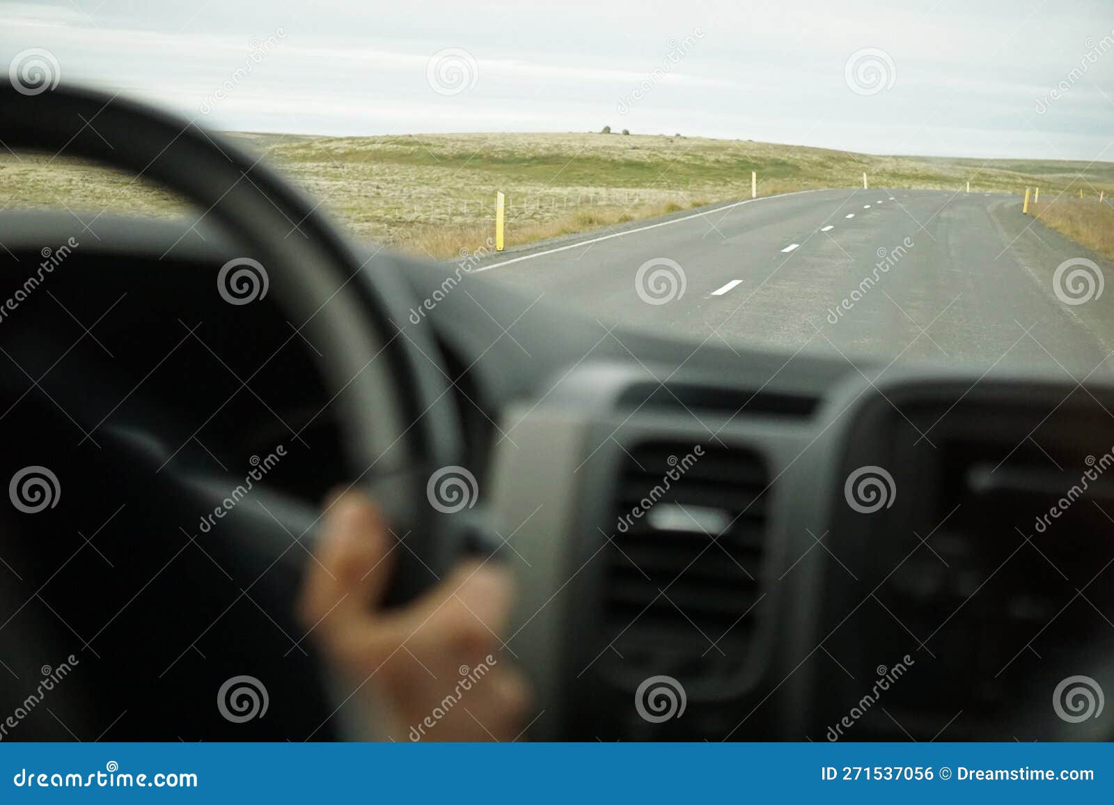 Driving a Car - Perspective of a Driver Stock Photo - Image of ...