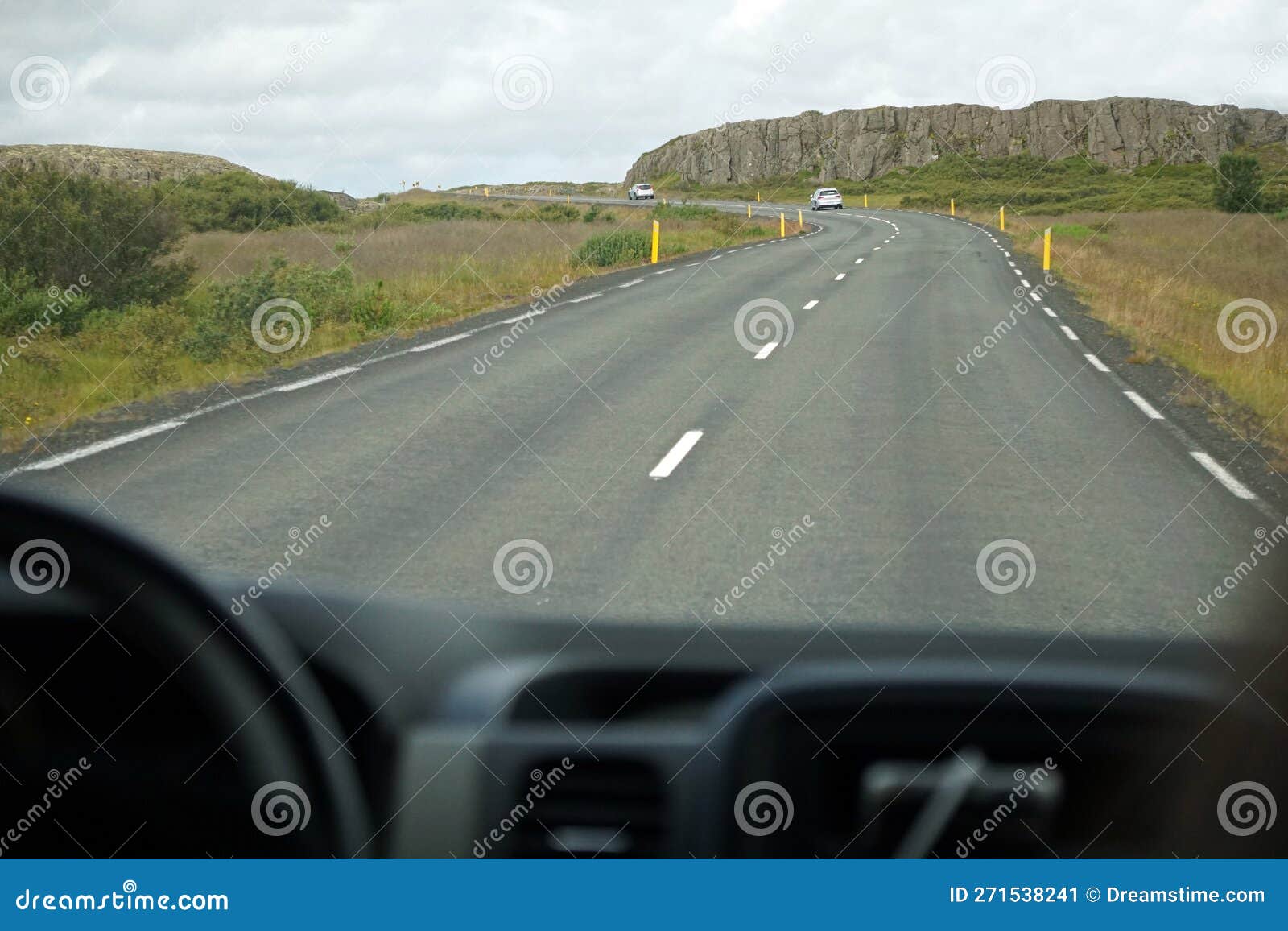 Driving a Car - Perspective of a Driver Stock Image - Image of speed ...