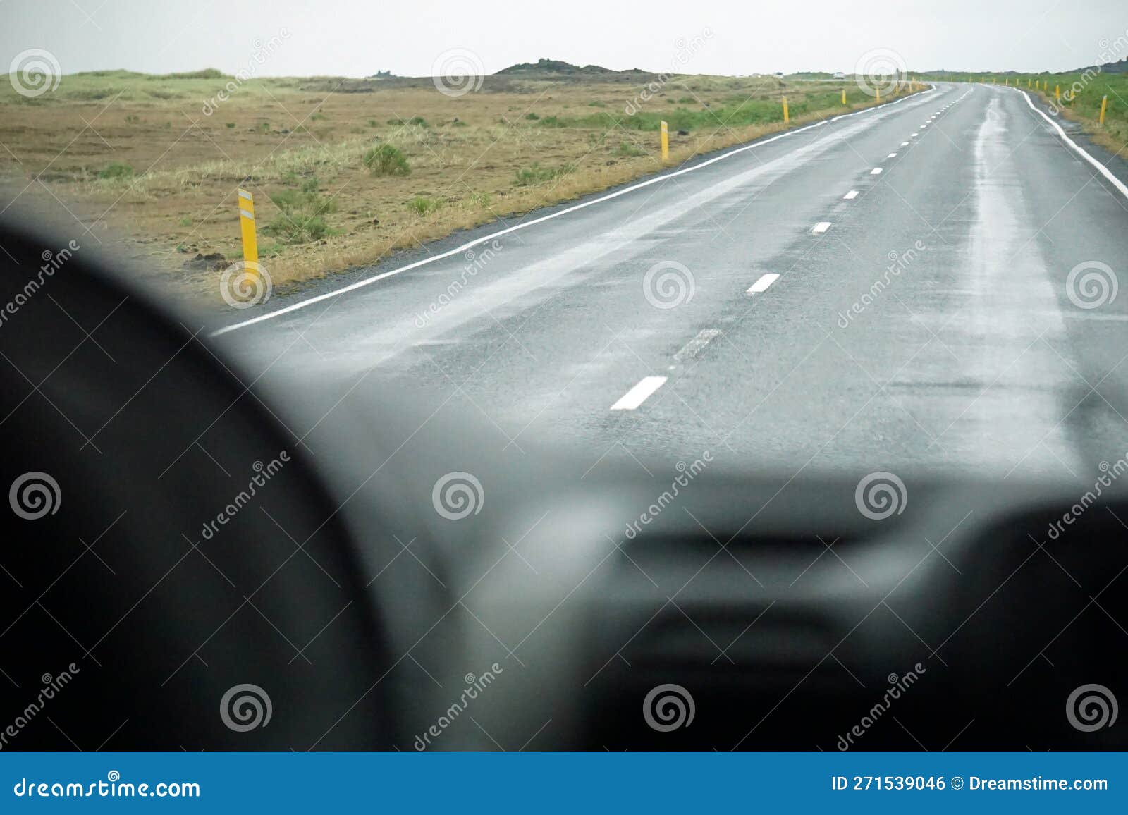 Driving a Car - Perspective of a Driver Stock Photo - Image of ...