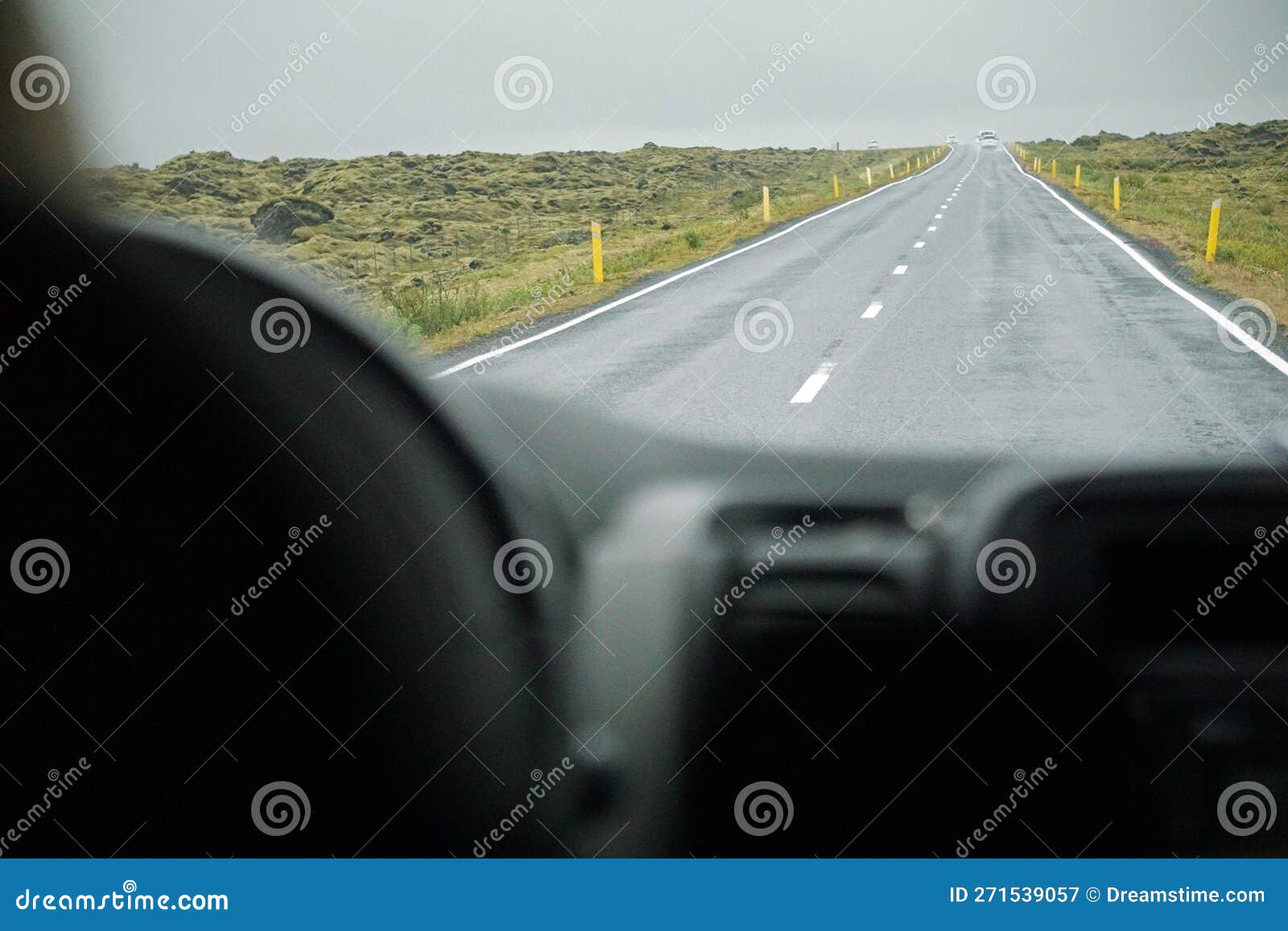 Driving a Car - Perspective of a Driver Stock Image - Image of street ...