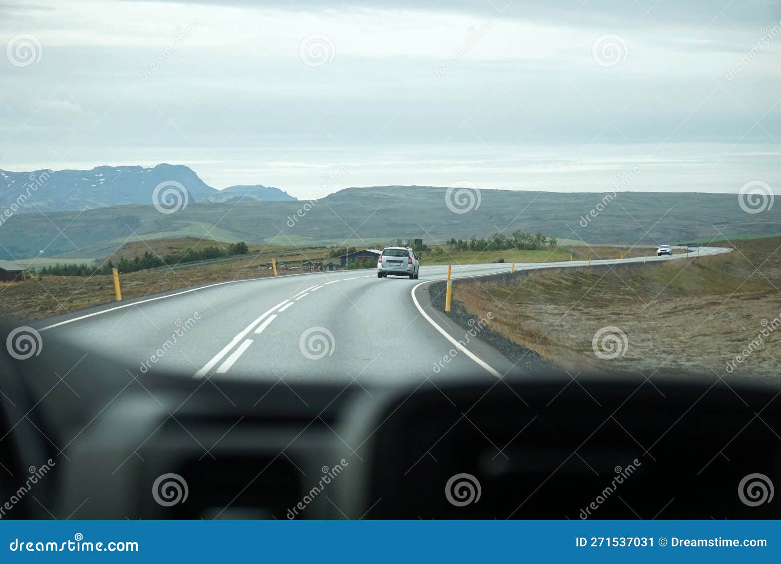 Driving a Car - Perspective of a Driver Stock Image - Image of scenic ...
