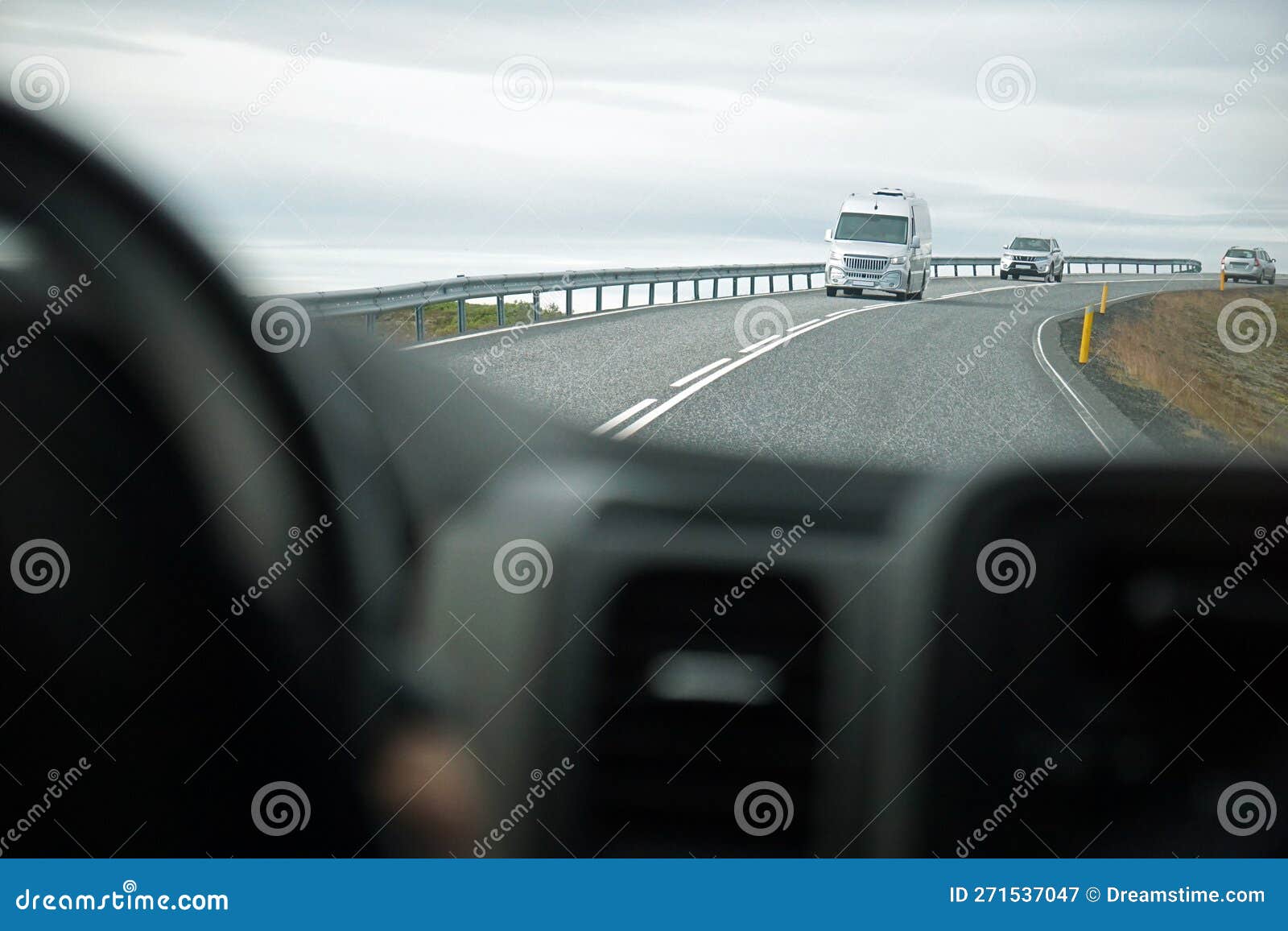 Driving a Car - Perspective of a Driver Stock Image - Image of street ...