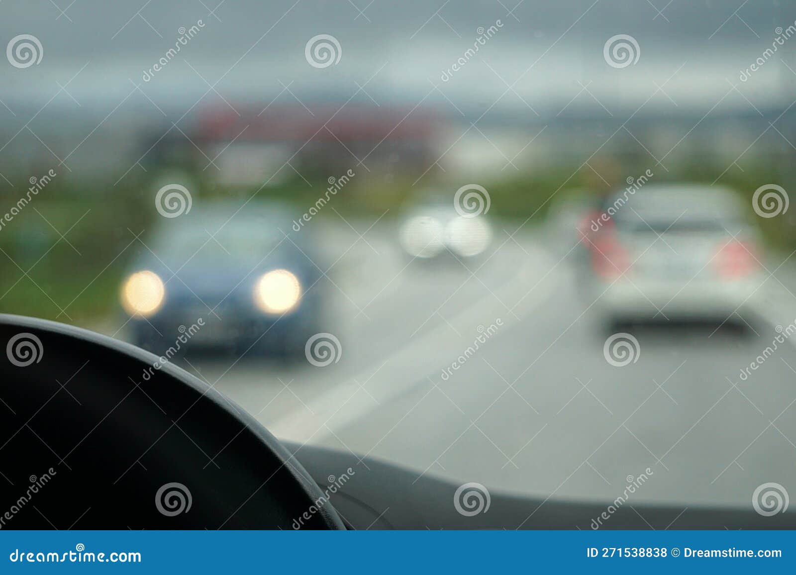 Driving a Car - Perspective of a Driver Stock Photo - Image of vehicle ...