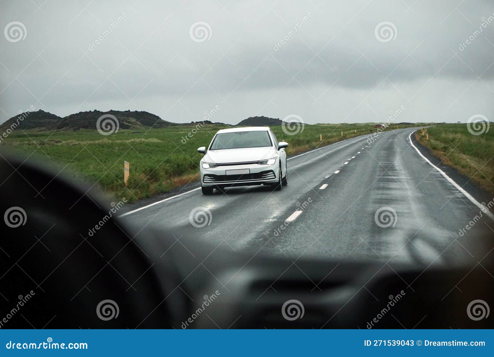 Driving a Car - Perspective of a Driver Stock Image - Image of vehicle ...