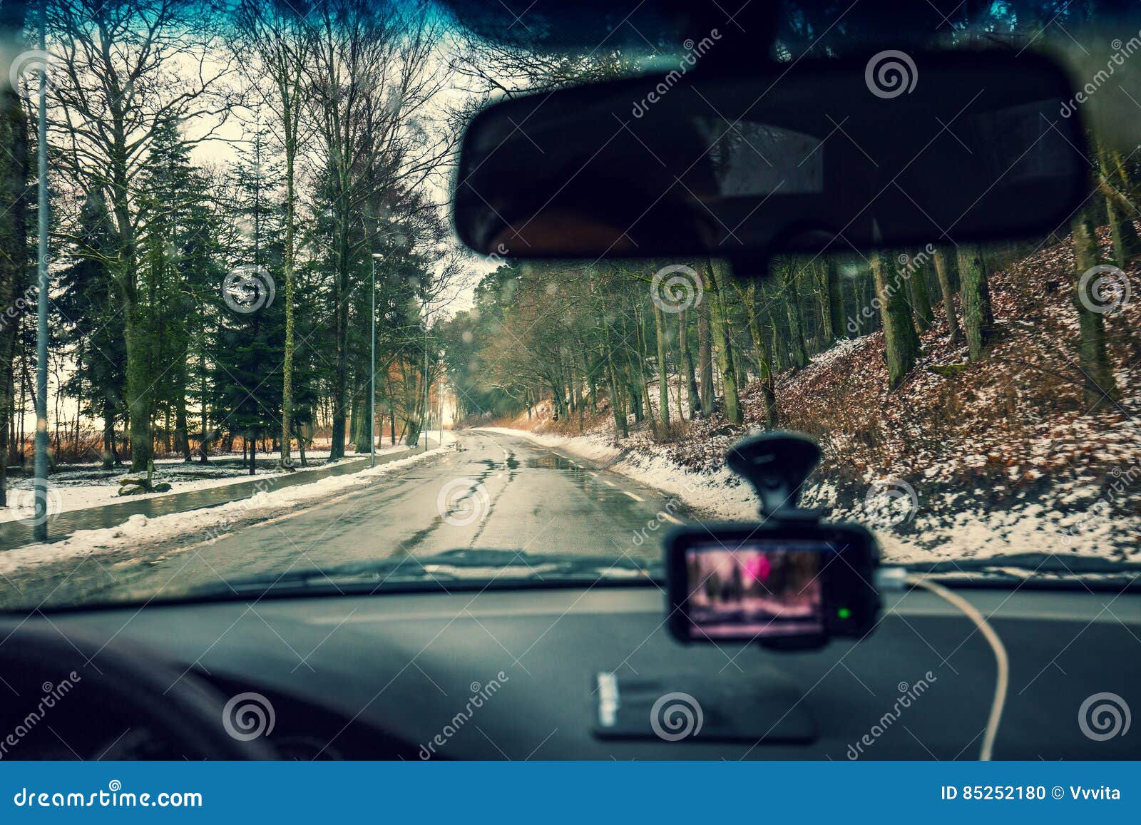Driving a Car in Stormy Weather Stock Photo - Image of window, stormy ...