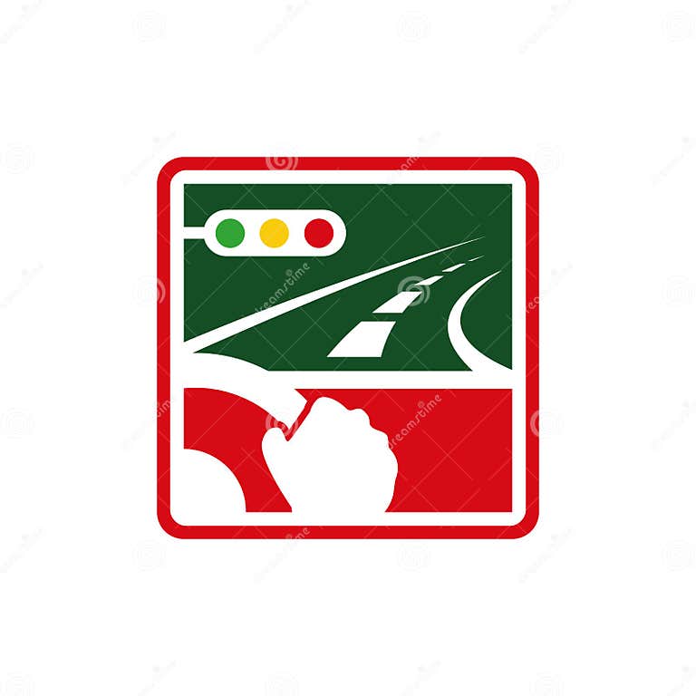 Driving Course Driver Assistance Logo Design in Square Shape Vector ...