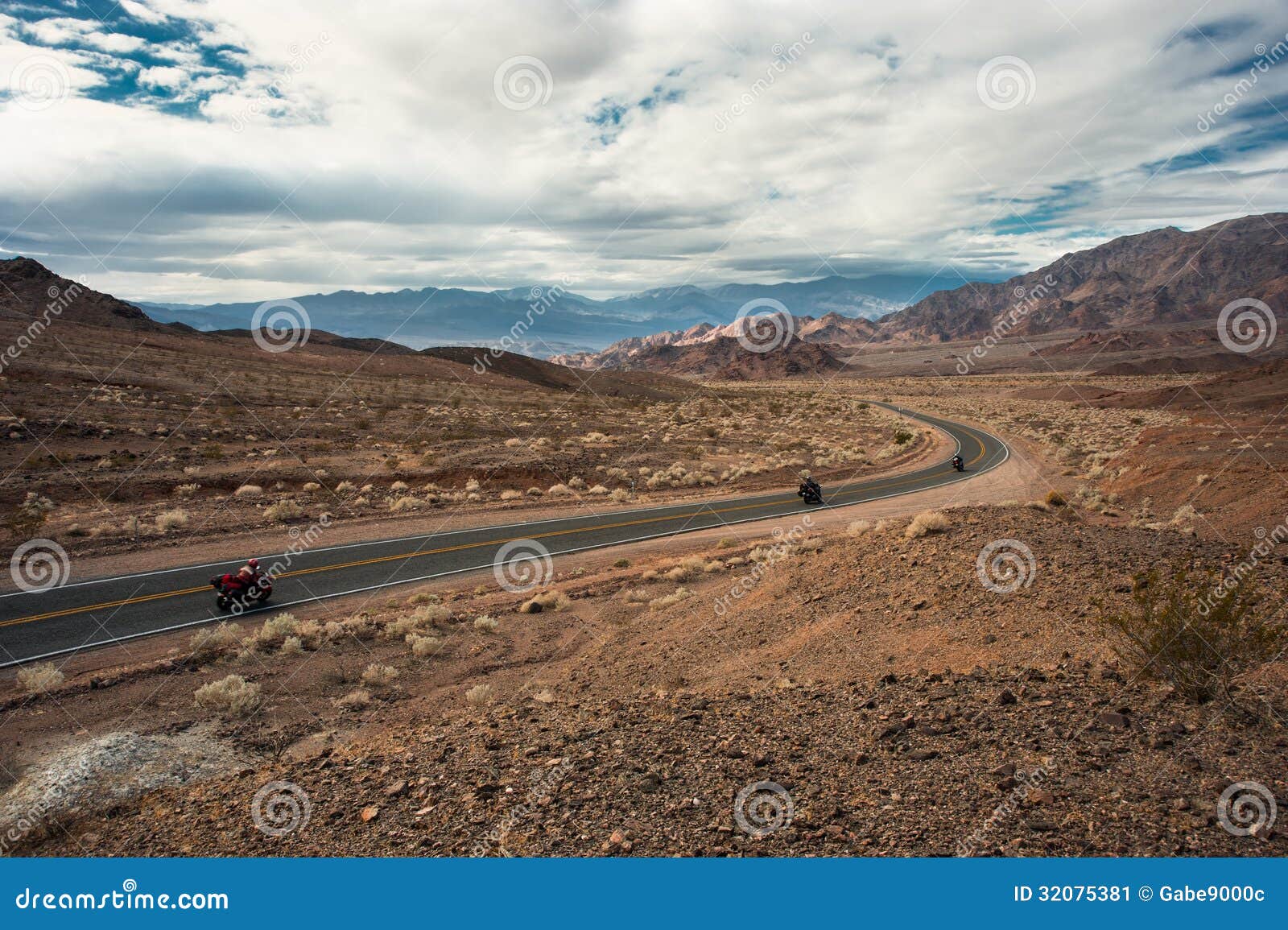 Driving through the Death Valley Highway Stock Image - Image of nature ...