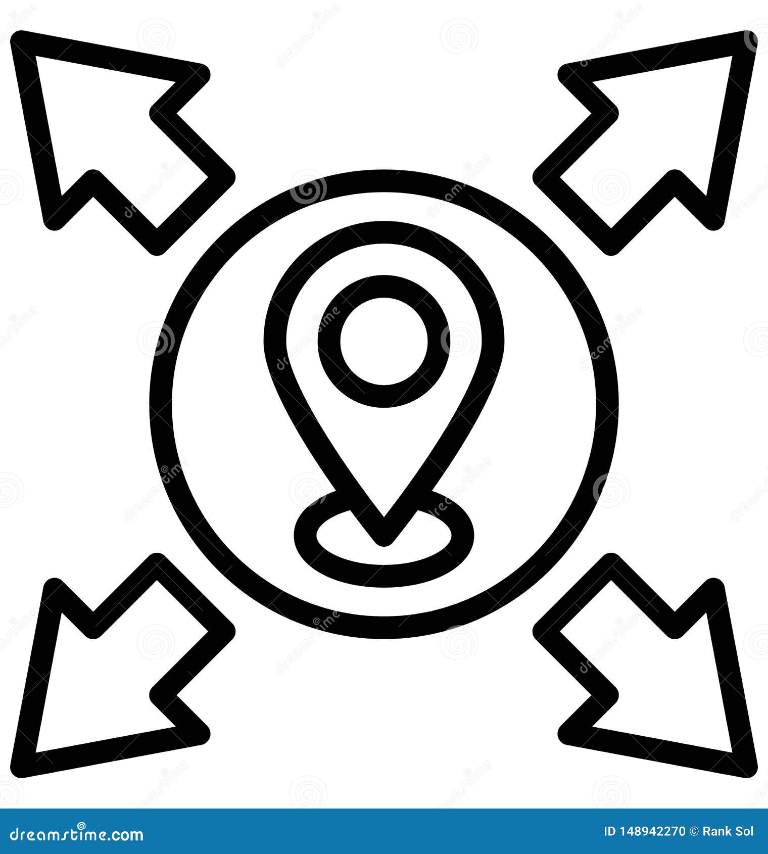 Driving Directions, Isolated Vector Icon Which Can Easily Modify or ...