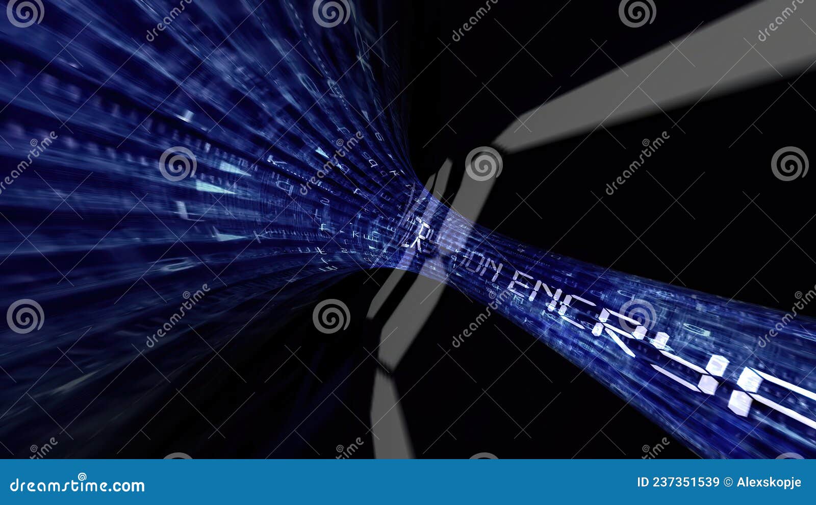 Driving through the Encrypted Data Tunnel Stock Illustration ...