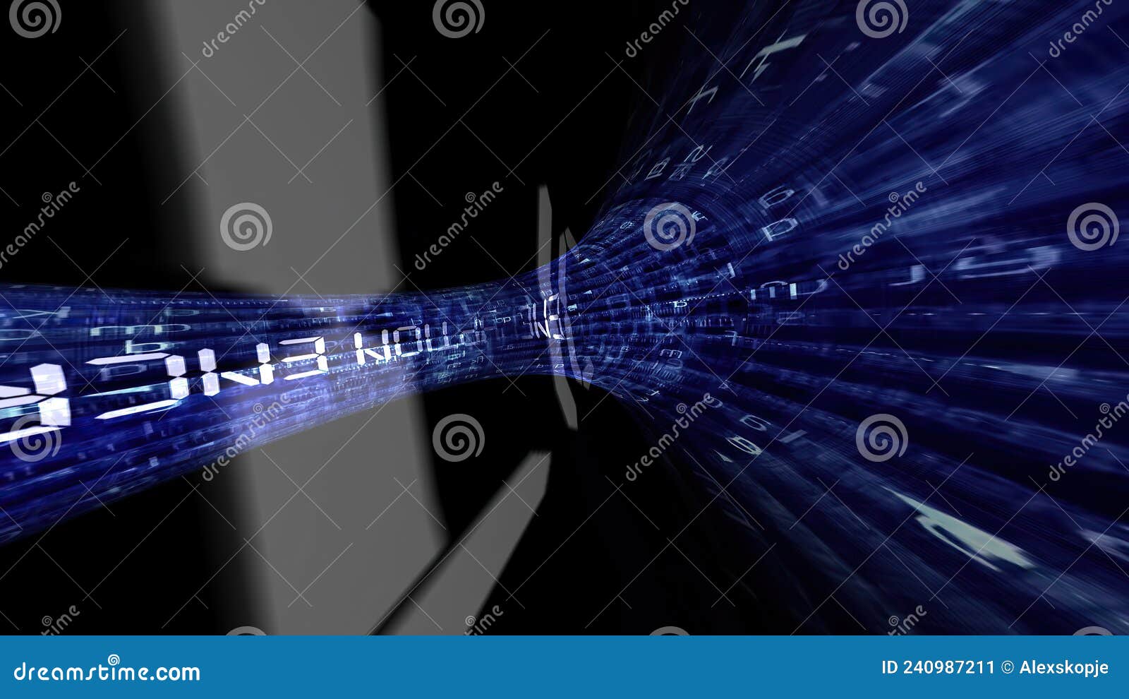 Driving through the Encrypted Data Tunnel Stock Illustration ...