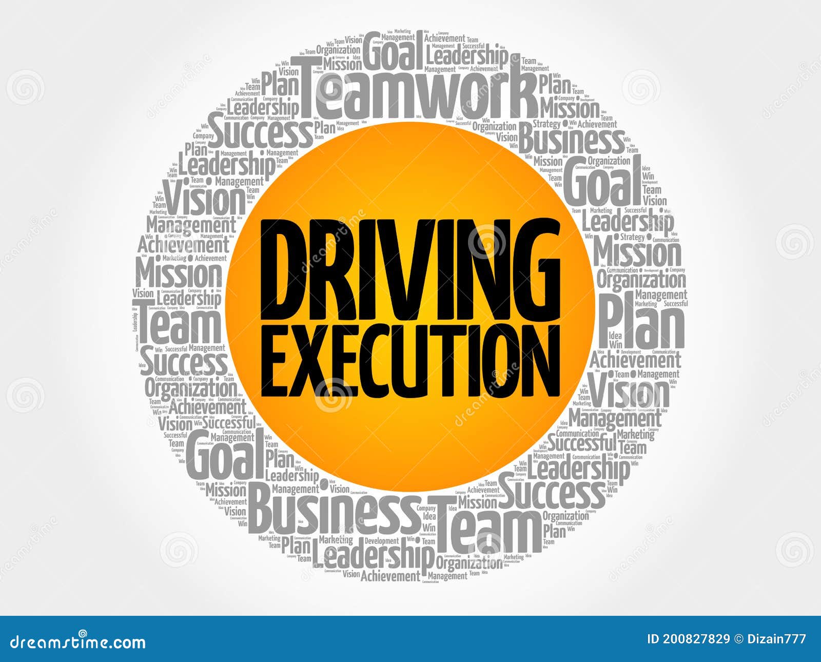 EXECUTION The Word On Wooden Cubes, Cubes Stand On A Reflective Surface ...