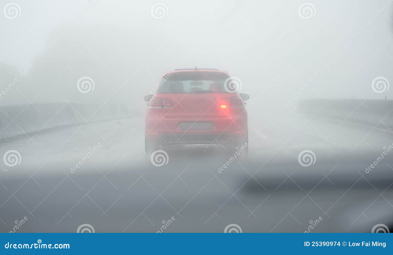 Driving in the fog stock photo. Image of blur, white - 25390974