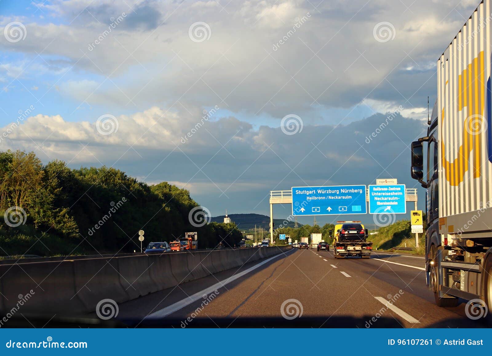 Driving on a German Motorway Stock Image - Image of rage, lane: 96107261