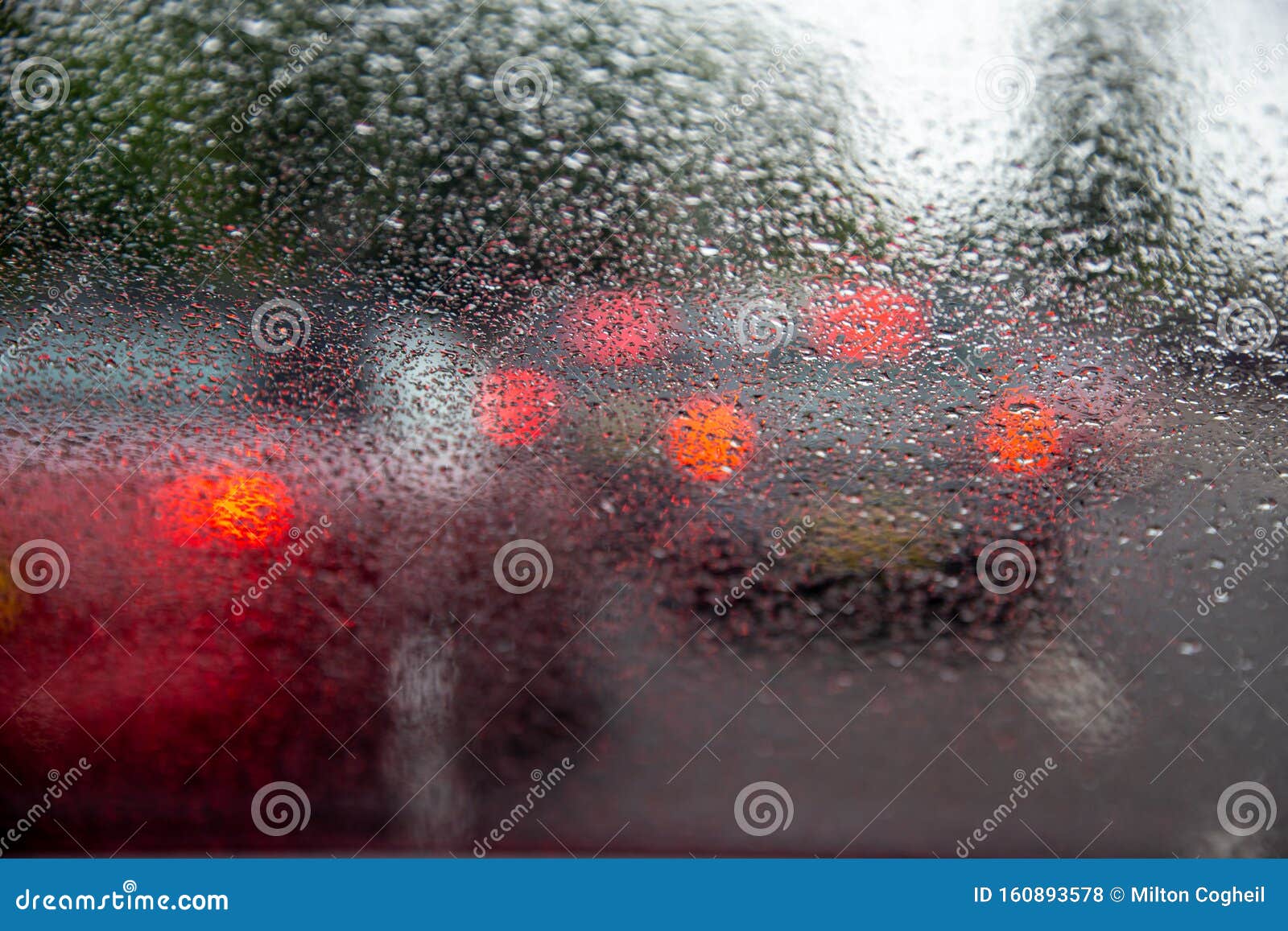 Driving with Heavy Rain on Car Windscreen Stock Photo - Image of ...