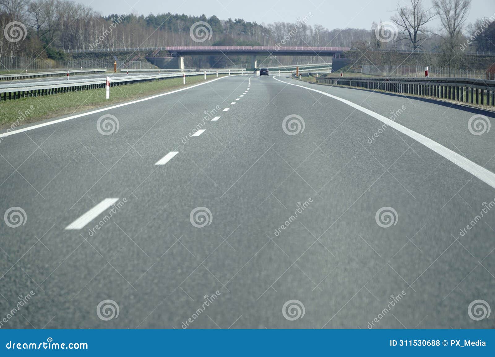 Driving on a Highway - Driver S Perspective Stock Photo - Image of ...