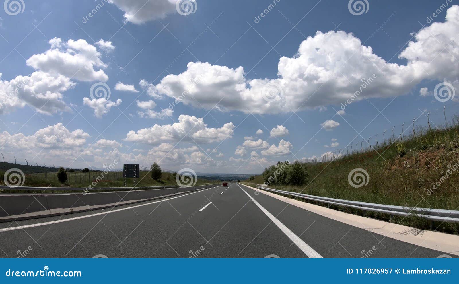 Driving on the Highway, Front View Stock Video - Video of asphalt ...