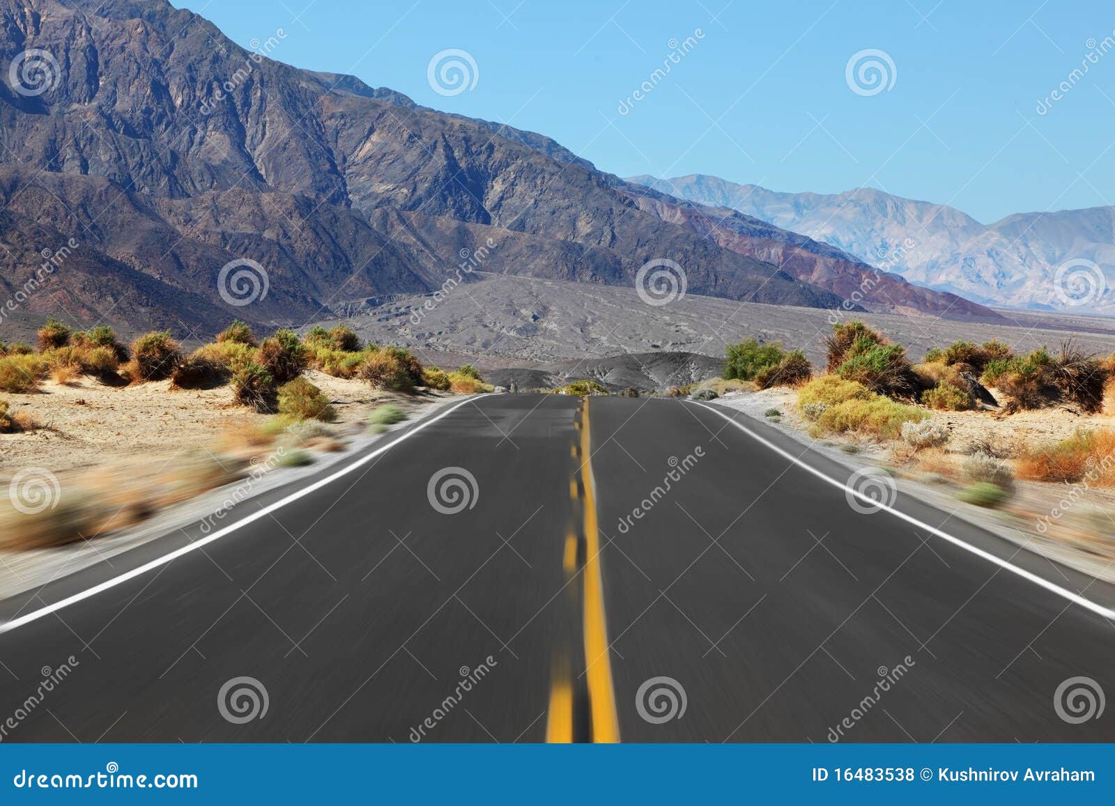 Driving on the Highway with High Speed Stock Photo - Image of desert ...