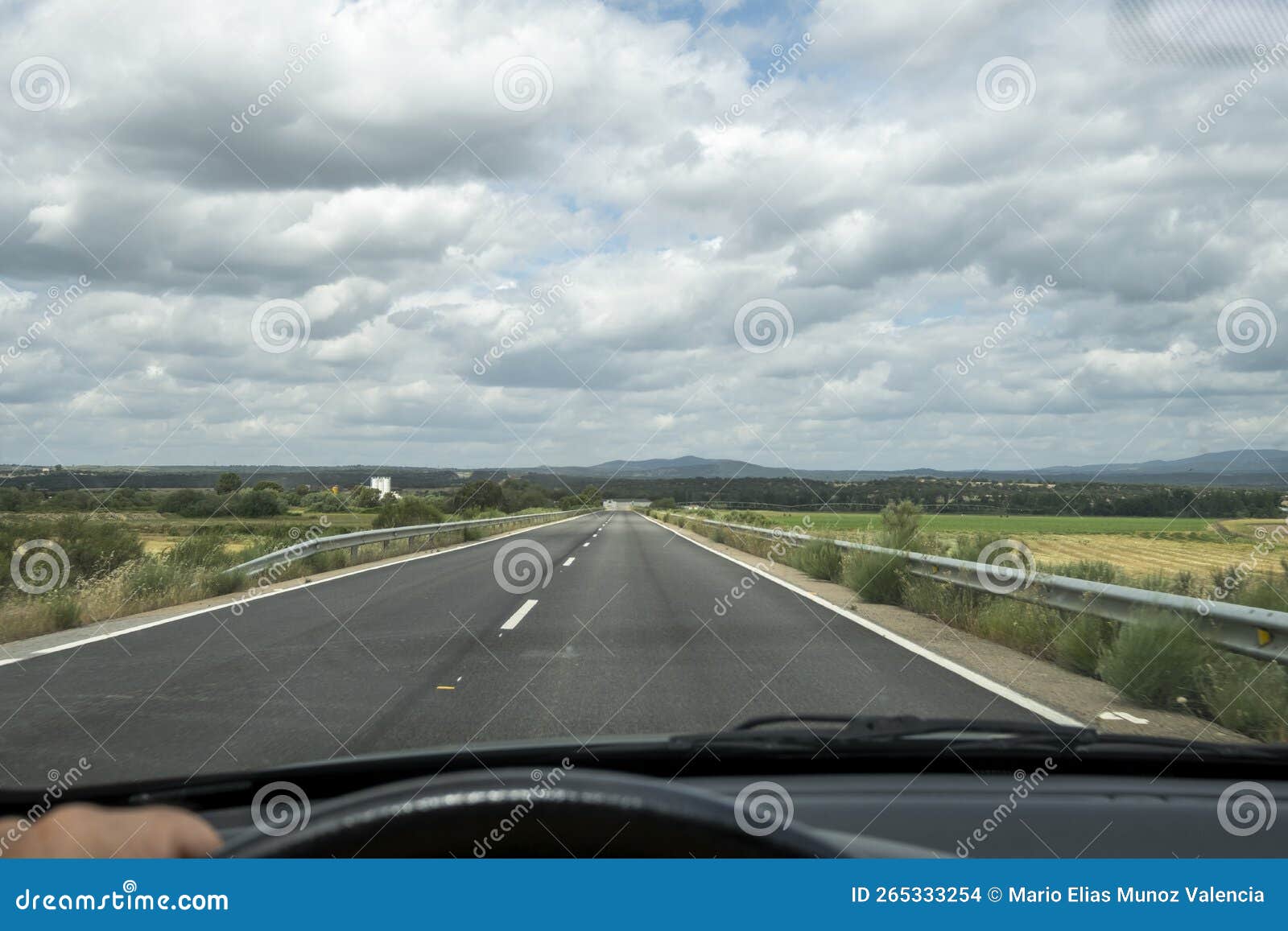 Driving on a Highway To Infinity Stock Photo - Image of asphalt ...