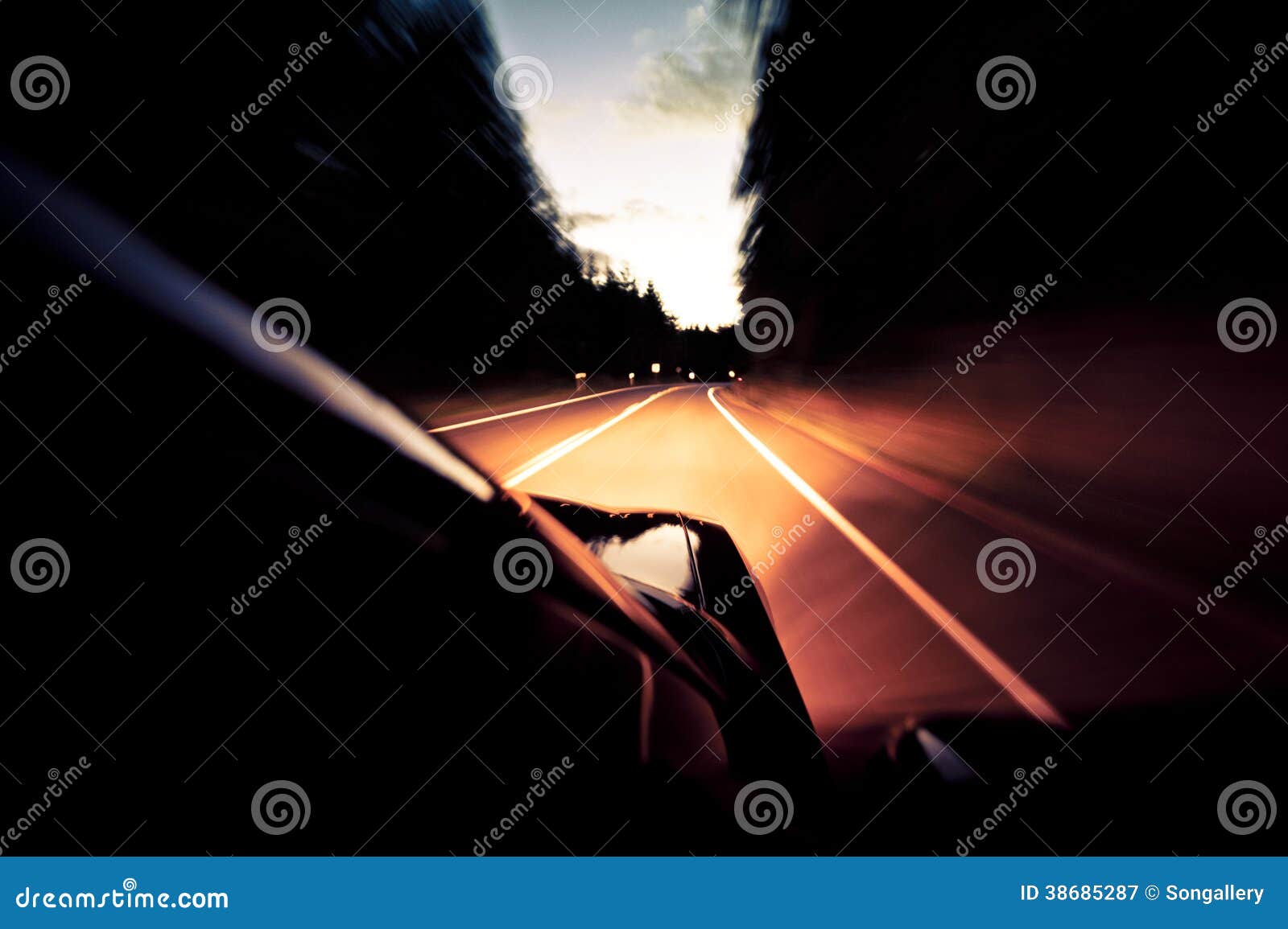 Driving home stock image. Image of automobile, nightfall - 38685287
