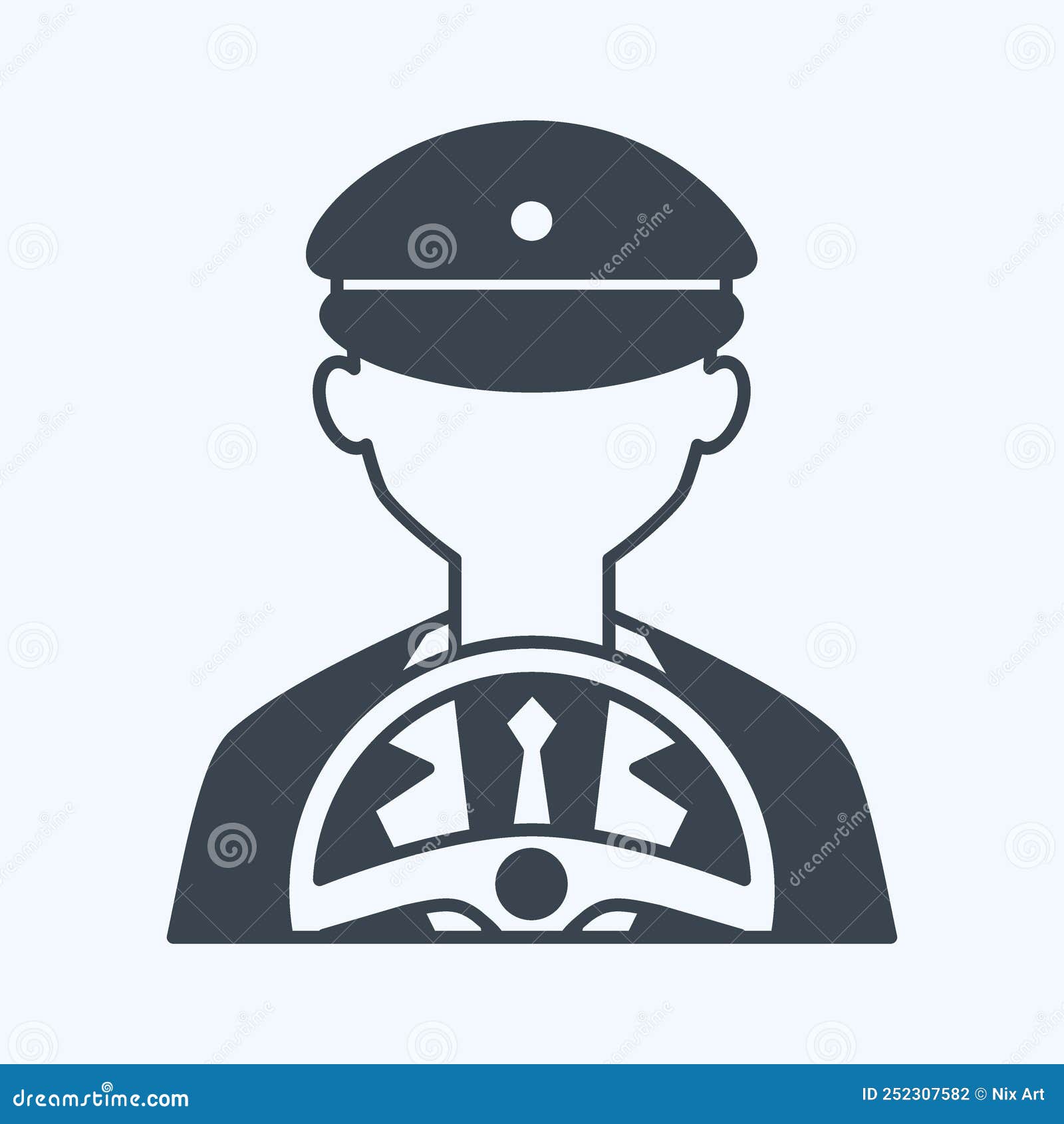 Driving Icon in Trendy Glyph Style Isolated on Soft Blue Background ...