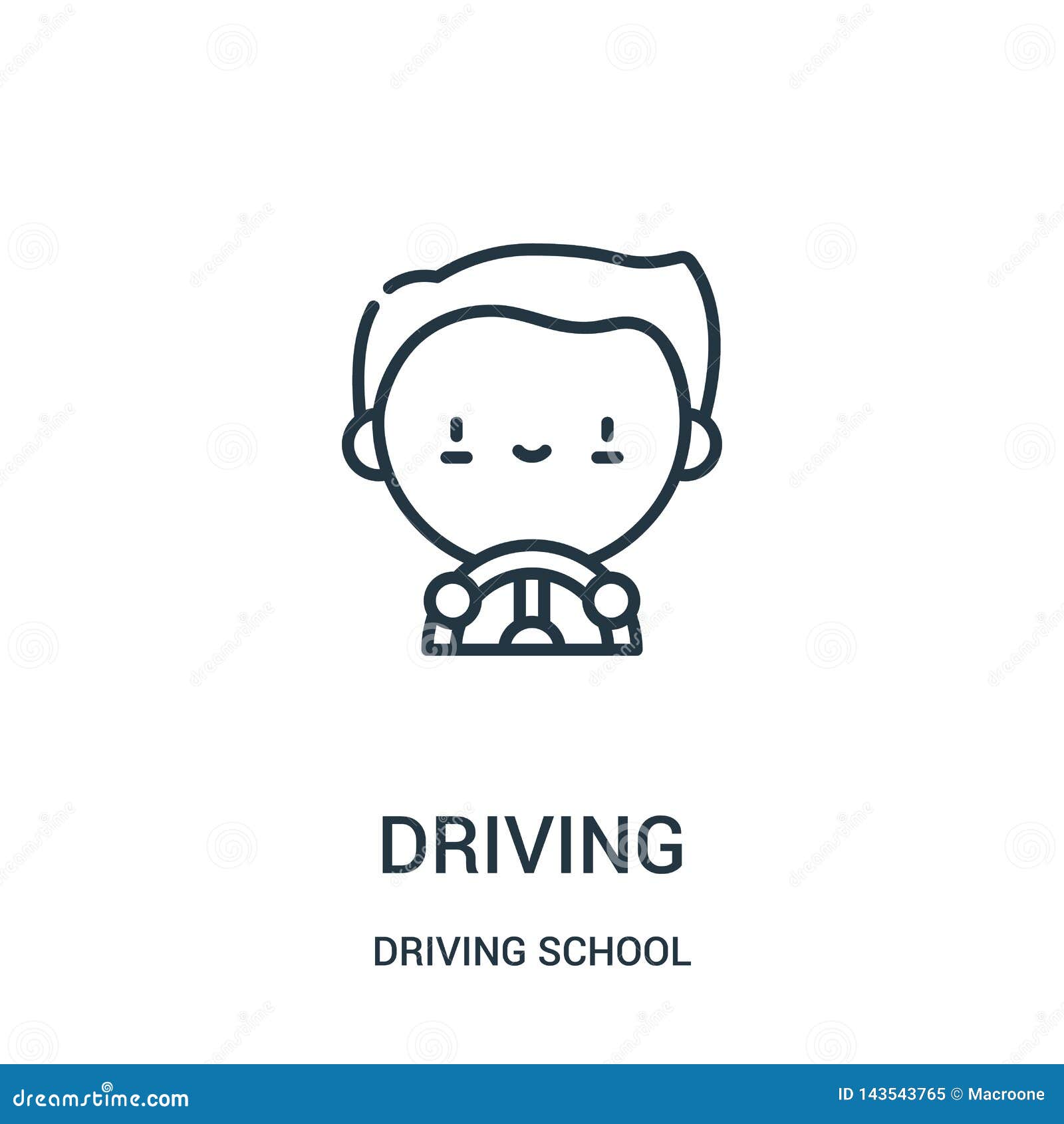 Driving Icon Vector from Driving School Collection. Thin Line Driving ...