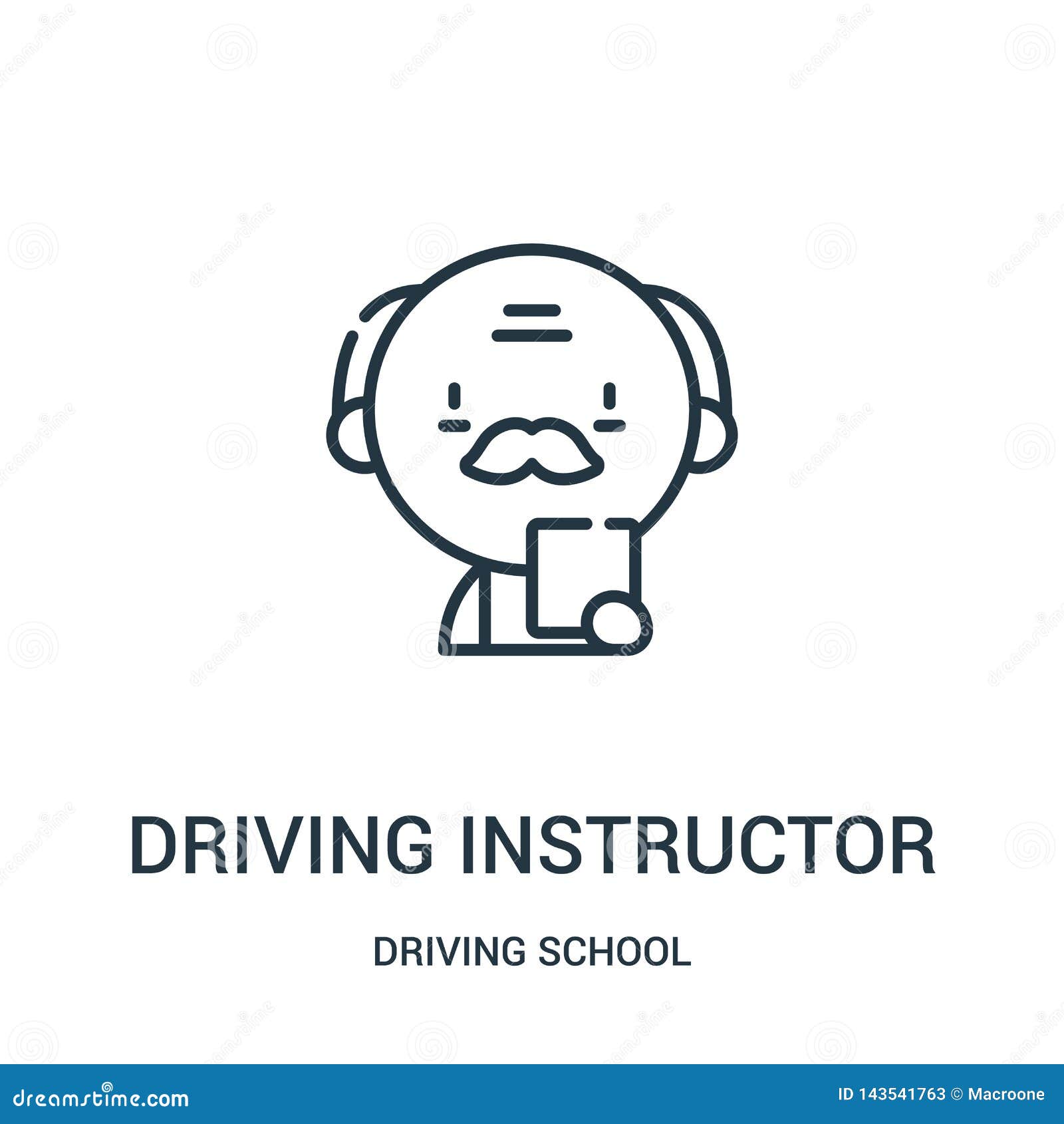Driving Instructor Icon Vector from Driving School Collection. Thin ...