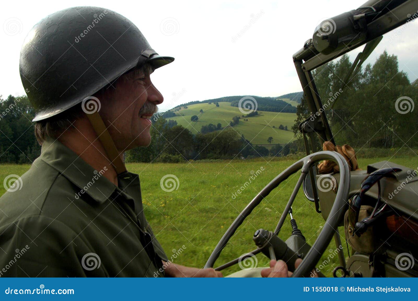 Driving jeep stock photo. Image of sergeant, military - 1550018