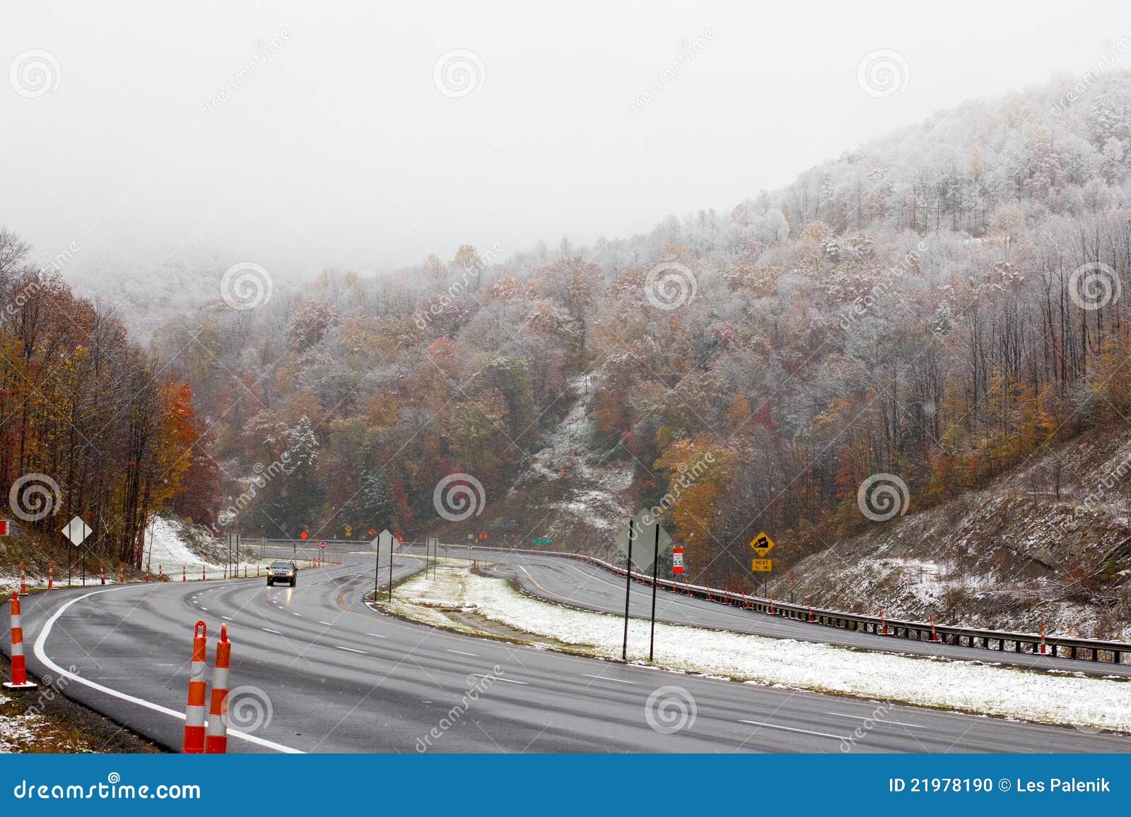 Driving in the Late Fall through West Virginia Stock Photo - Image of ...