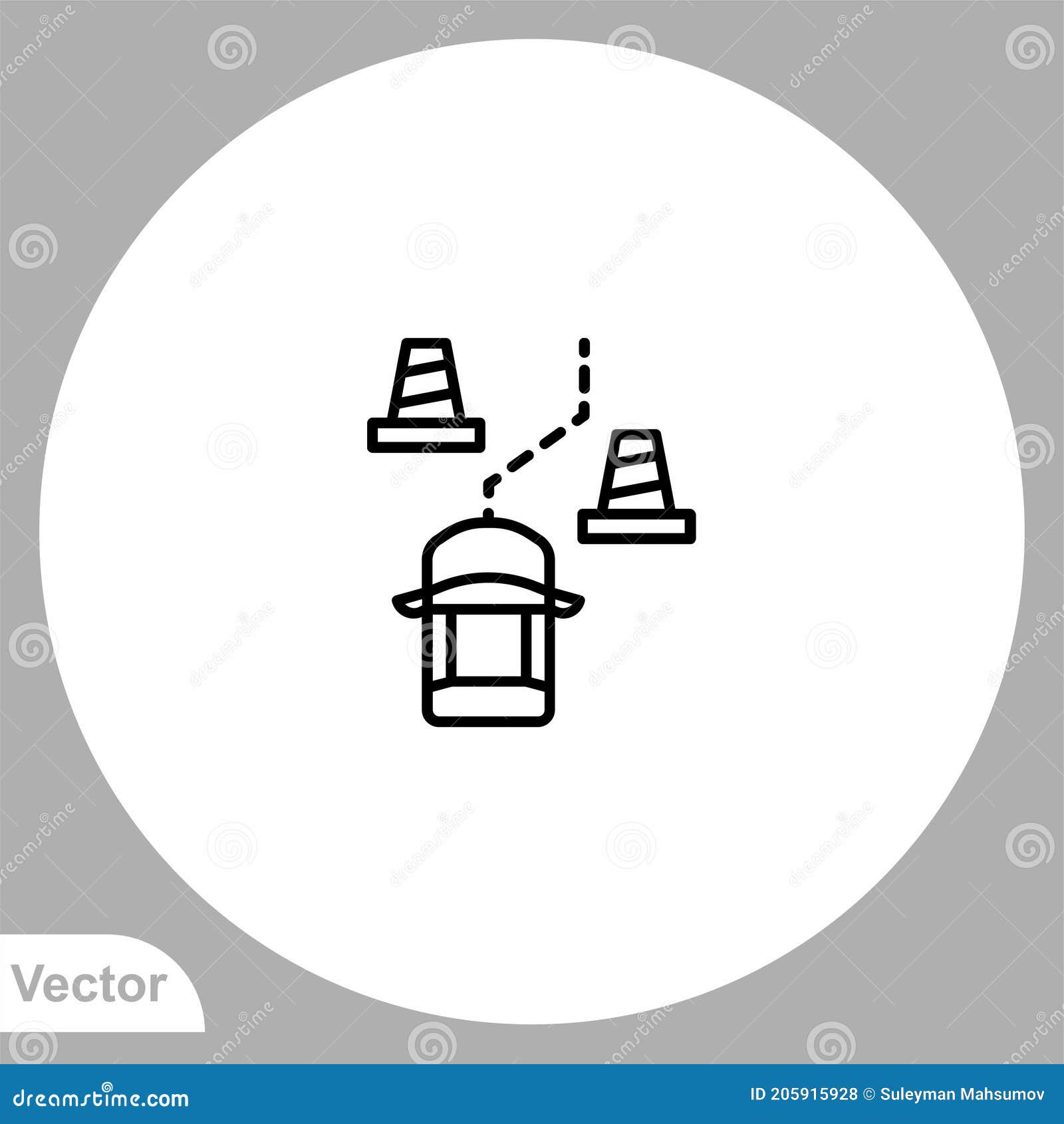 Driving Lesson Vector Icon Sign Symbol Stock Vector - Illustration of ...